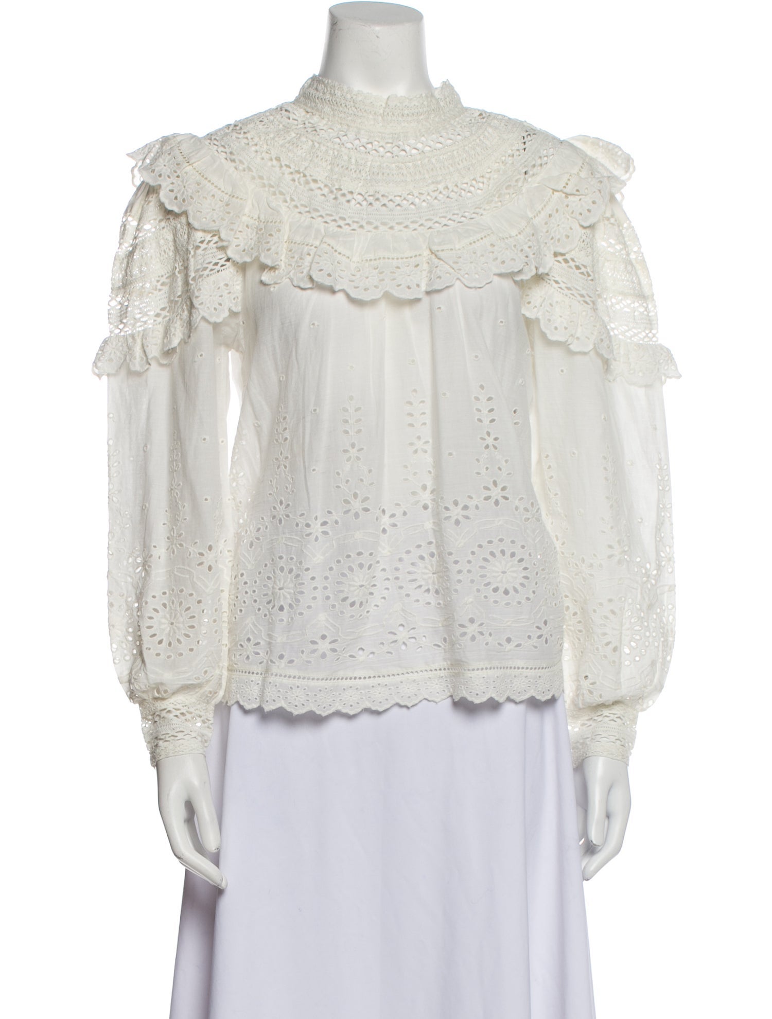 Sea New York Mock Neck Long Sleeve Blouse w/ Tags - Neutrals Tops ...