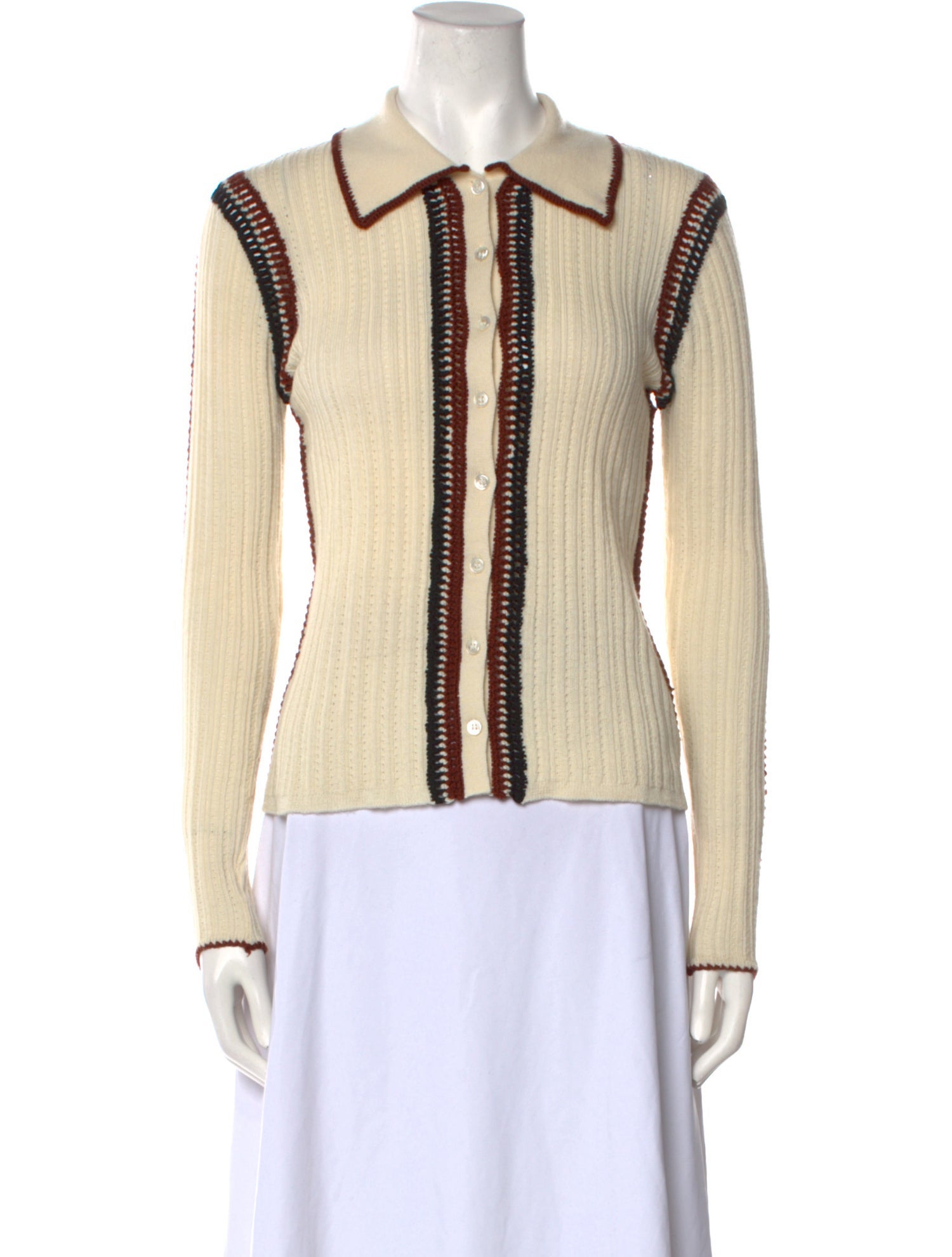 Sea New York Merino Wool Striped Sweater - Black Knitwear, Clothing ...