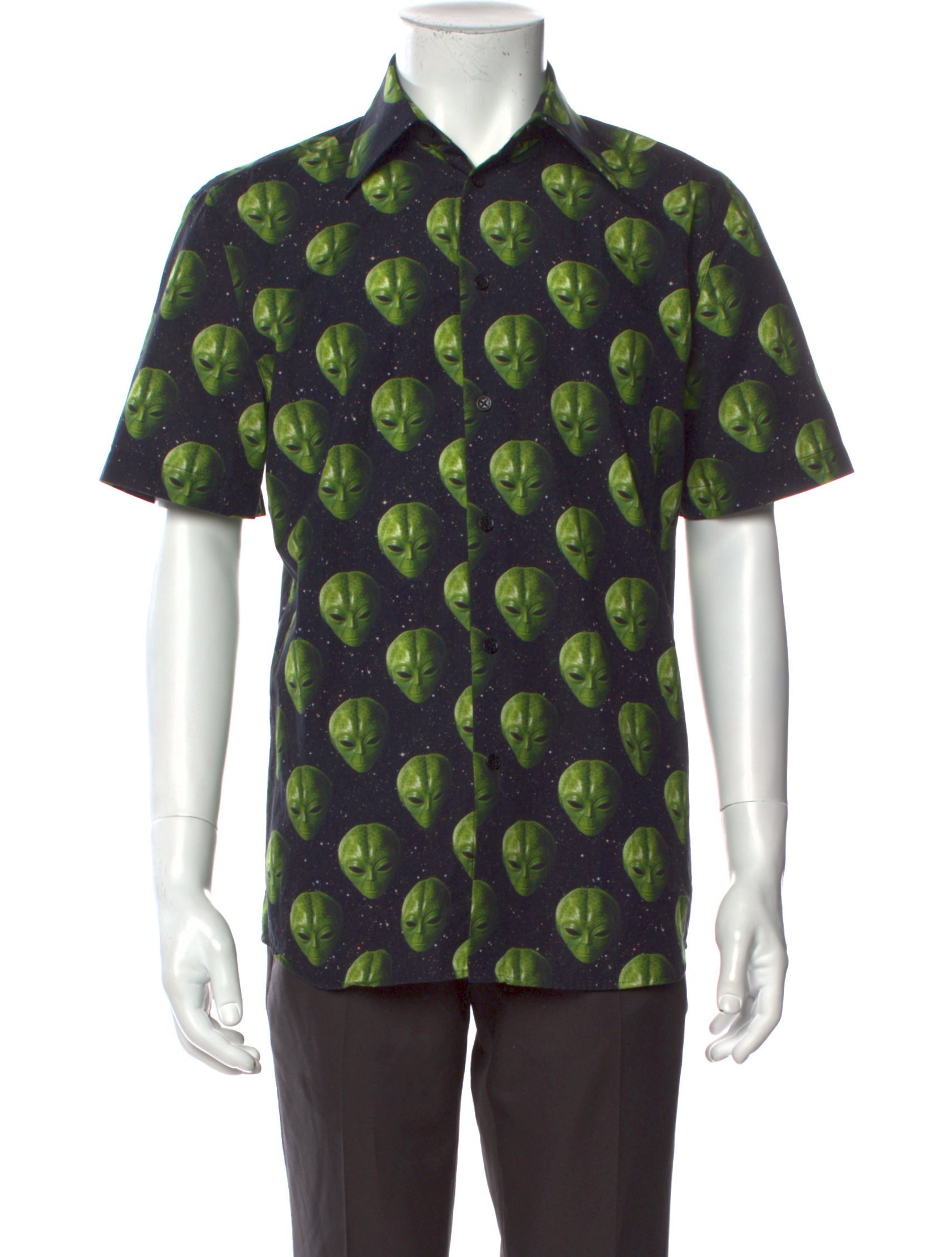 SSS World Corp. Printed Short Sleeve Shirt - Green Casual Shirts ...