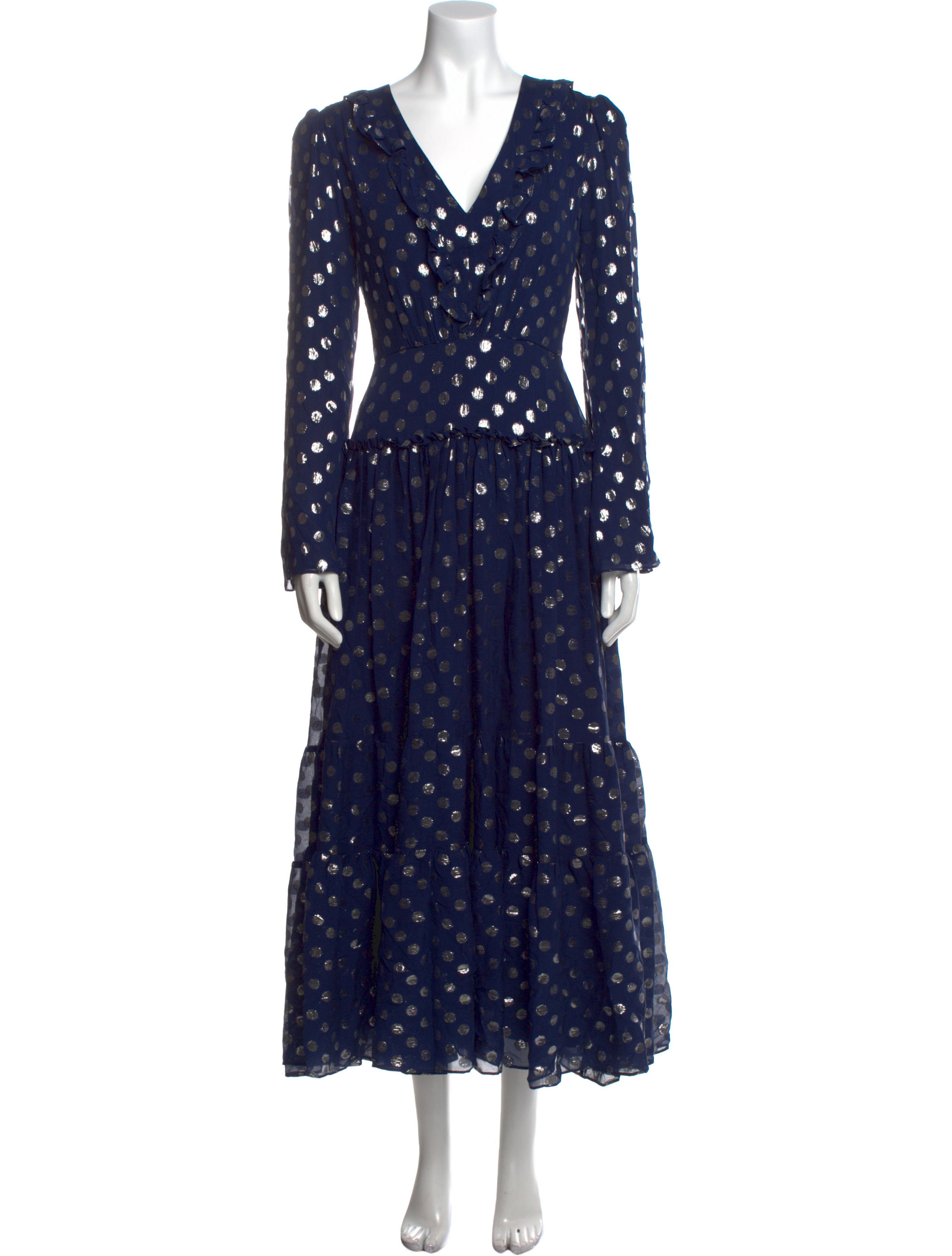 Saloni Silk Long Dress - Blue Dresses, Clothing - WST36669 | The RealReal