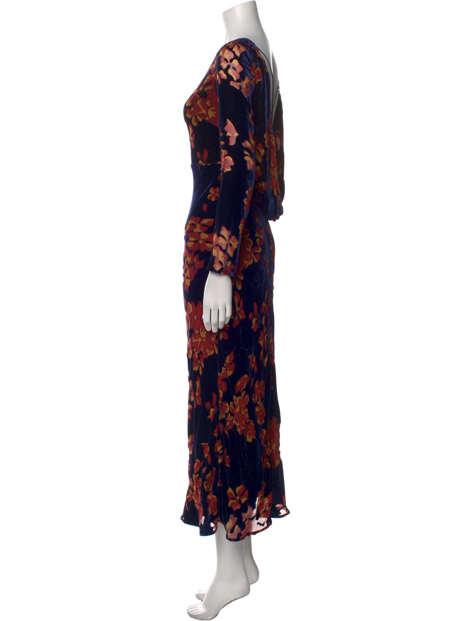 AllSaints Printed Long Dress - Black Dresses, Clothing - WAQ94380 | The ...