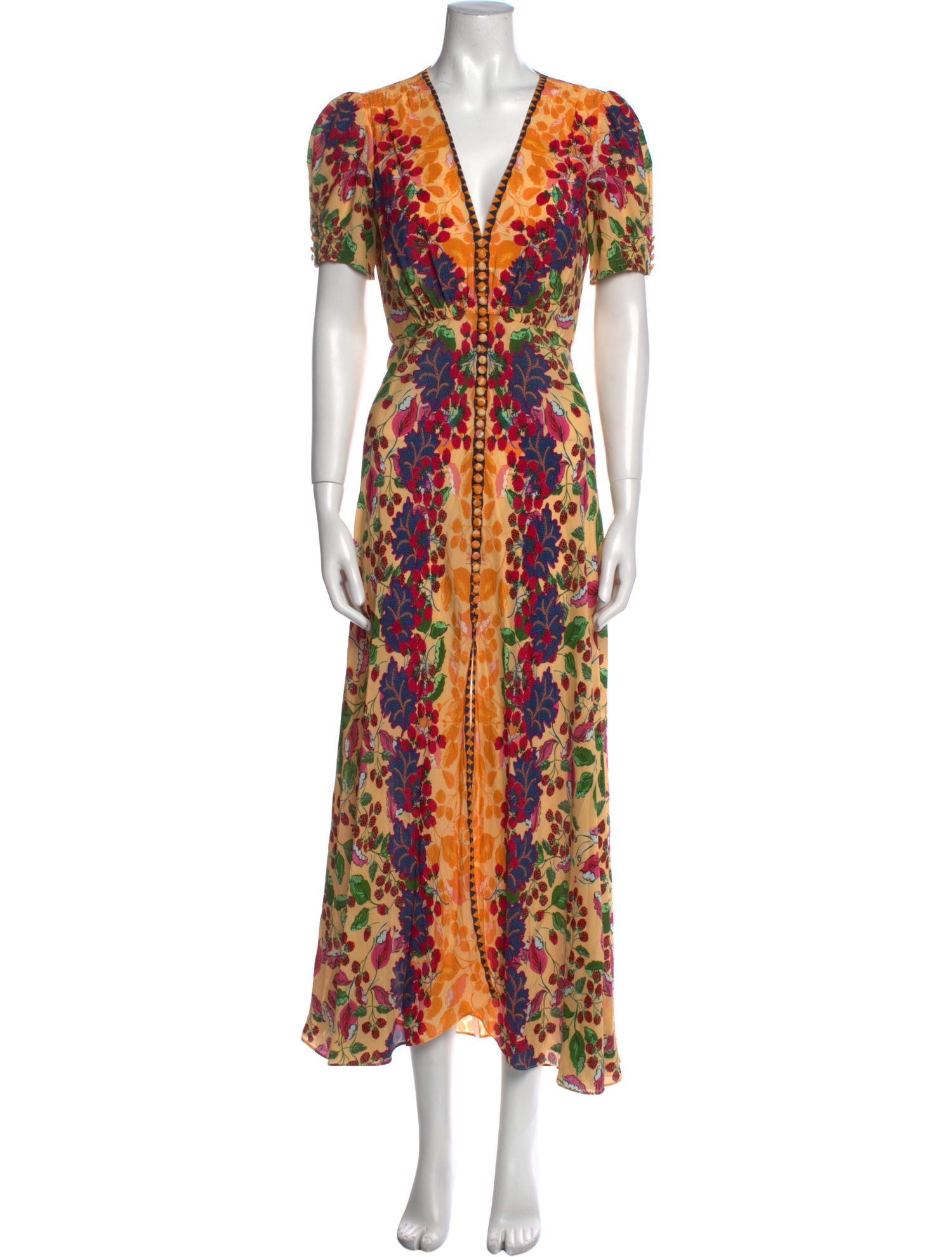 Saloni Silk Long Dress - Orange Dresses, Clothing - WST48030 | The RealReal