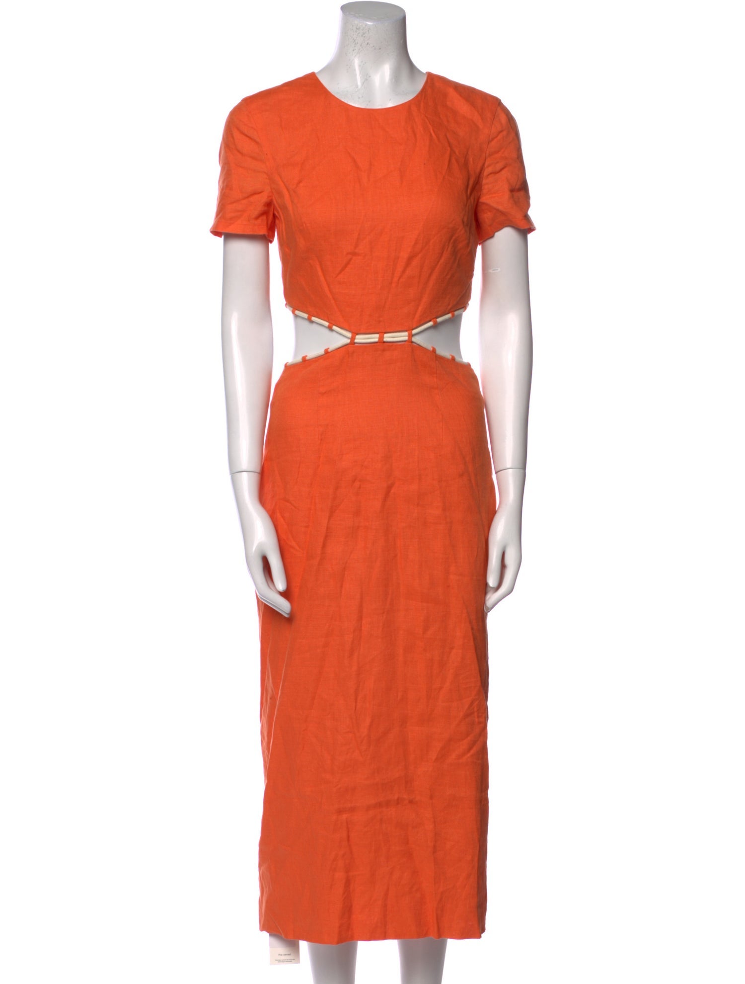 Staud Linen Long Dress - Orange Dresses, Clothing - WSTFG101018 | The ...