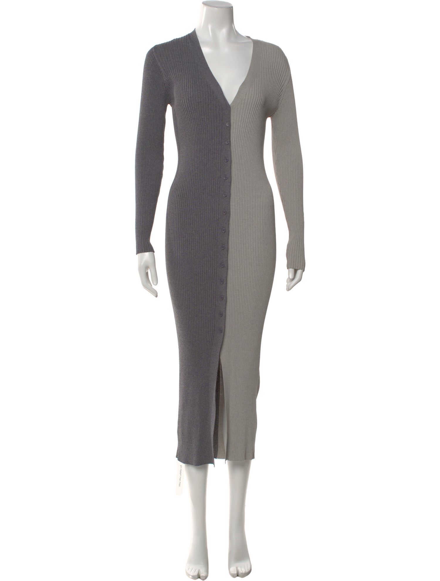Staud Colorblock Pattern Midi Length Dress - Grey Dresses, Clothing ...