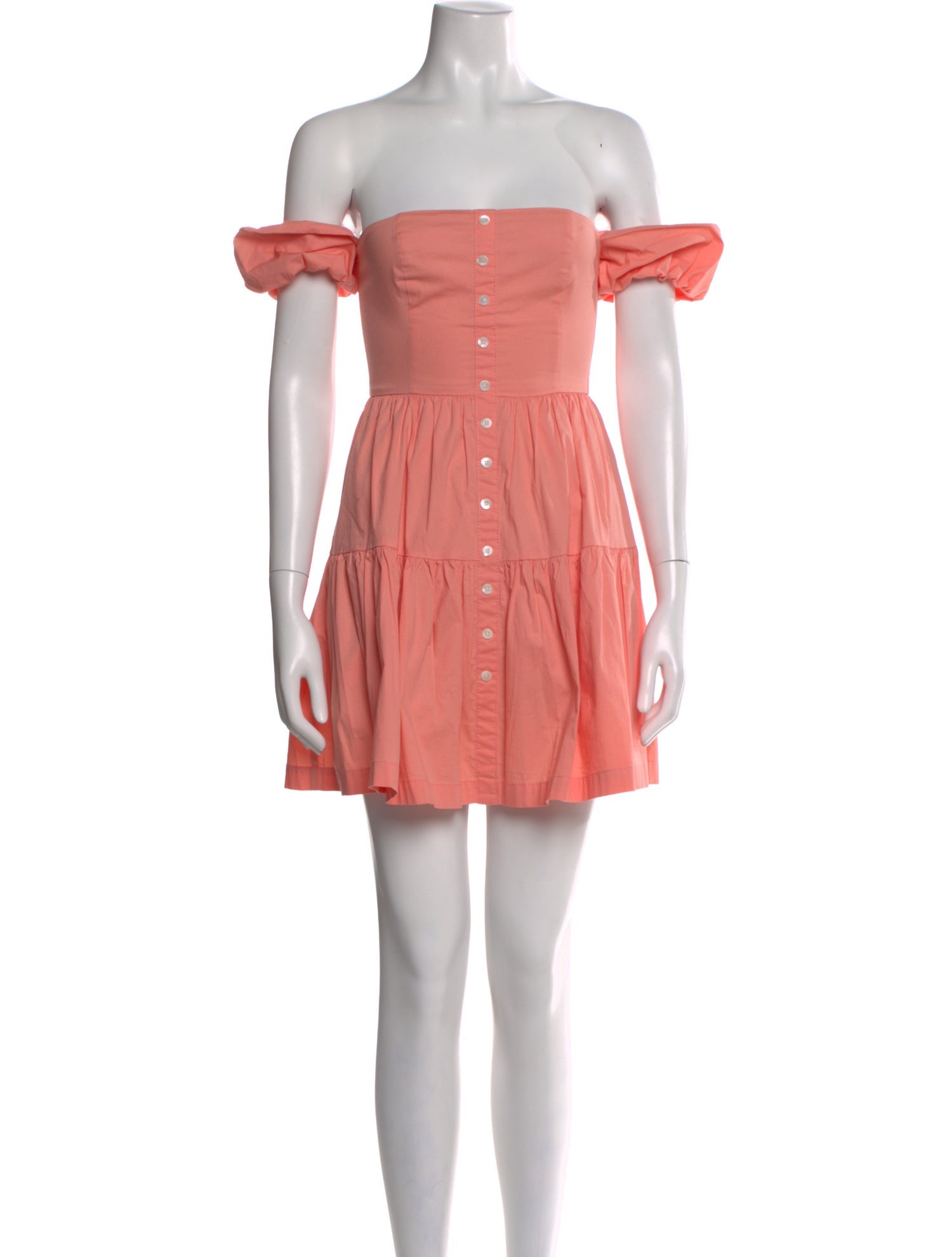 Staud Off-The-Shoulder Mini Dress - Orange Dresses, Clothing ...