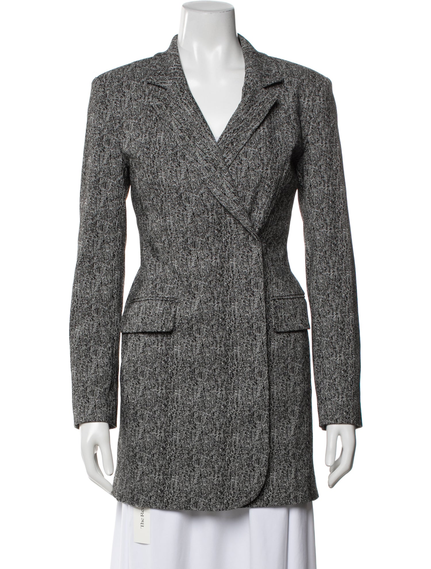 Staud Tweed Pattern Coat - Grey Coats, Clothing - WSTFG112982 | The ...