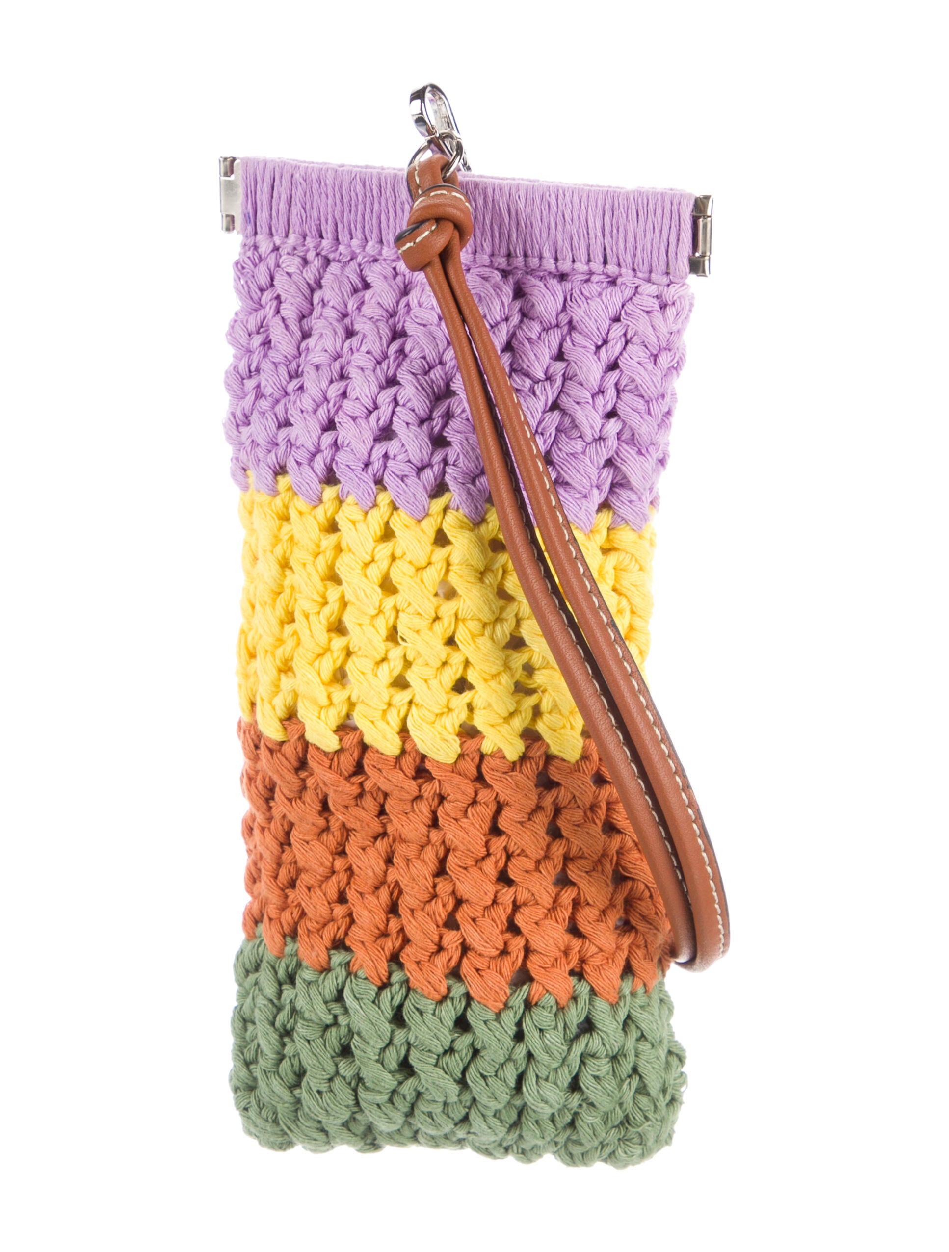 Staud Knitted Leather Trimmed Mini Bag - Brown Mini Bags, Handbags ...