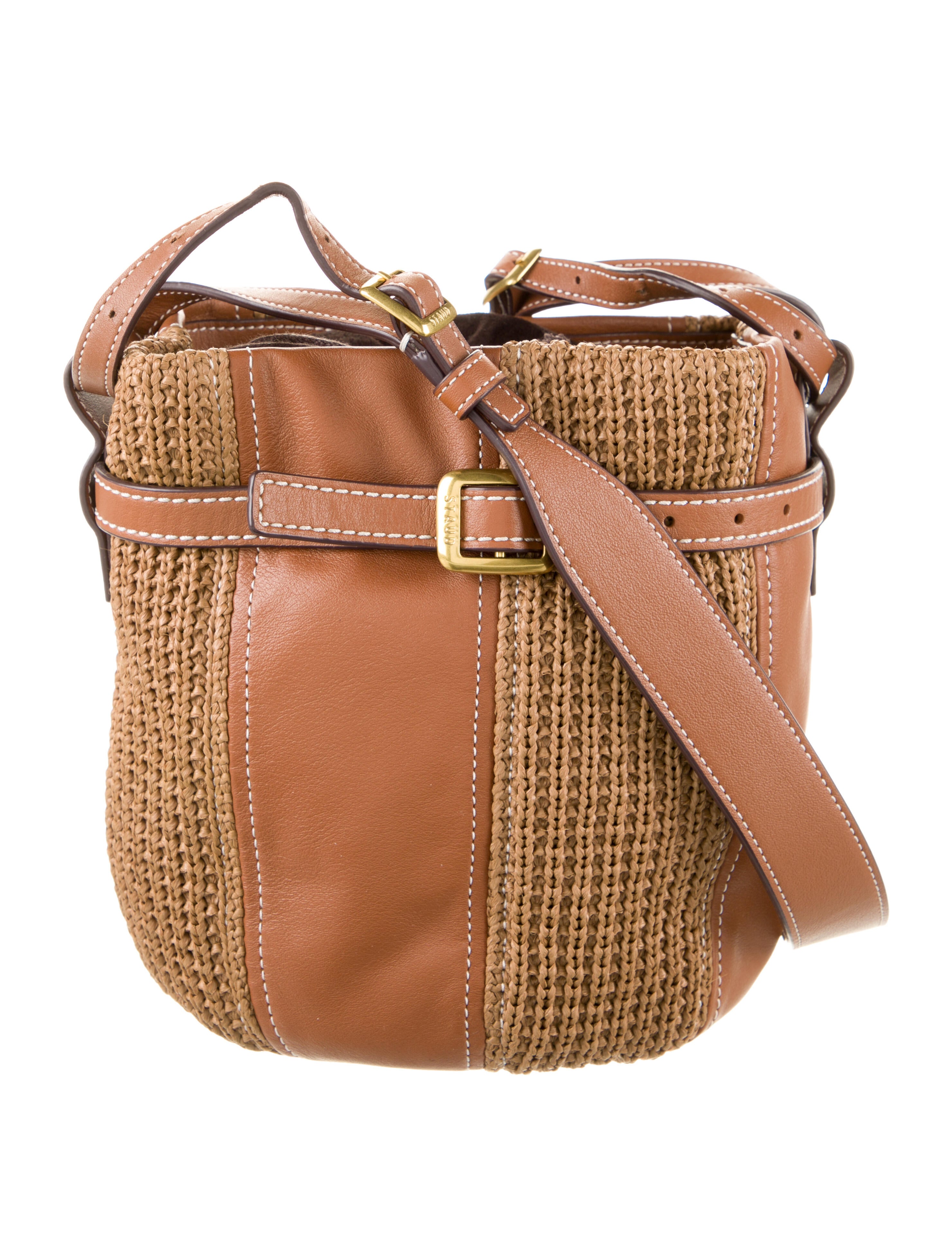 Staud Leather Bucket Bag - Brown Bucket Bags, Handbags - WSTFG46278 ...