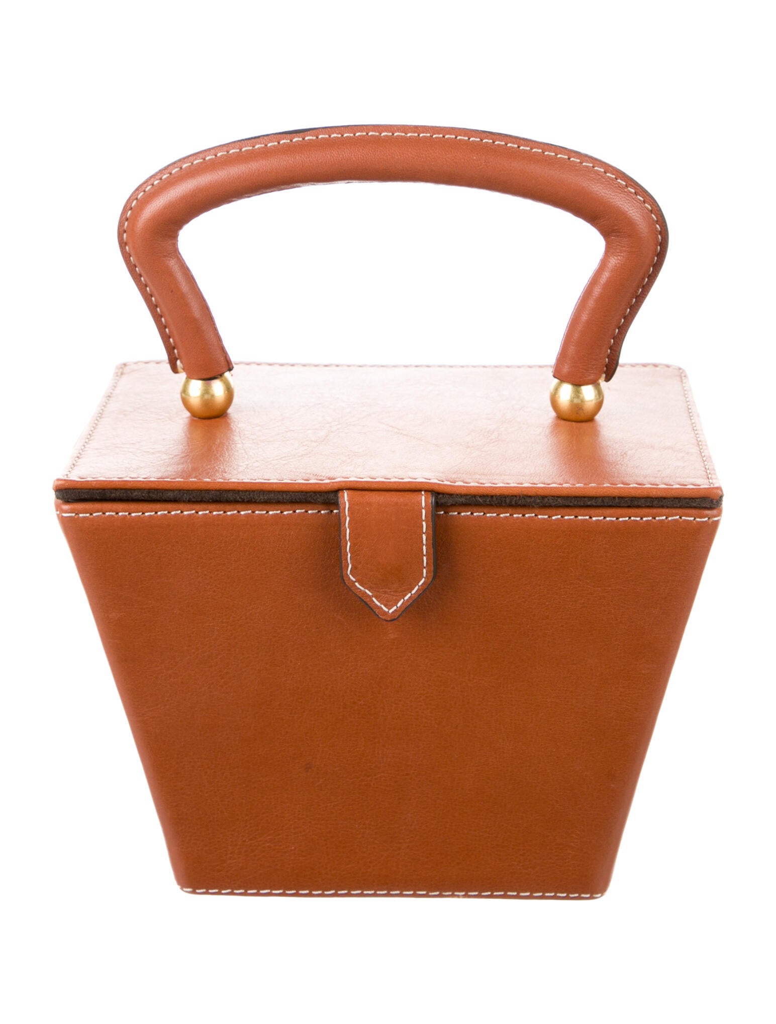 Staud Leather Handle Bag - Brown Handle Bags, Handbags - WSTFG48665 ...