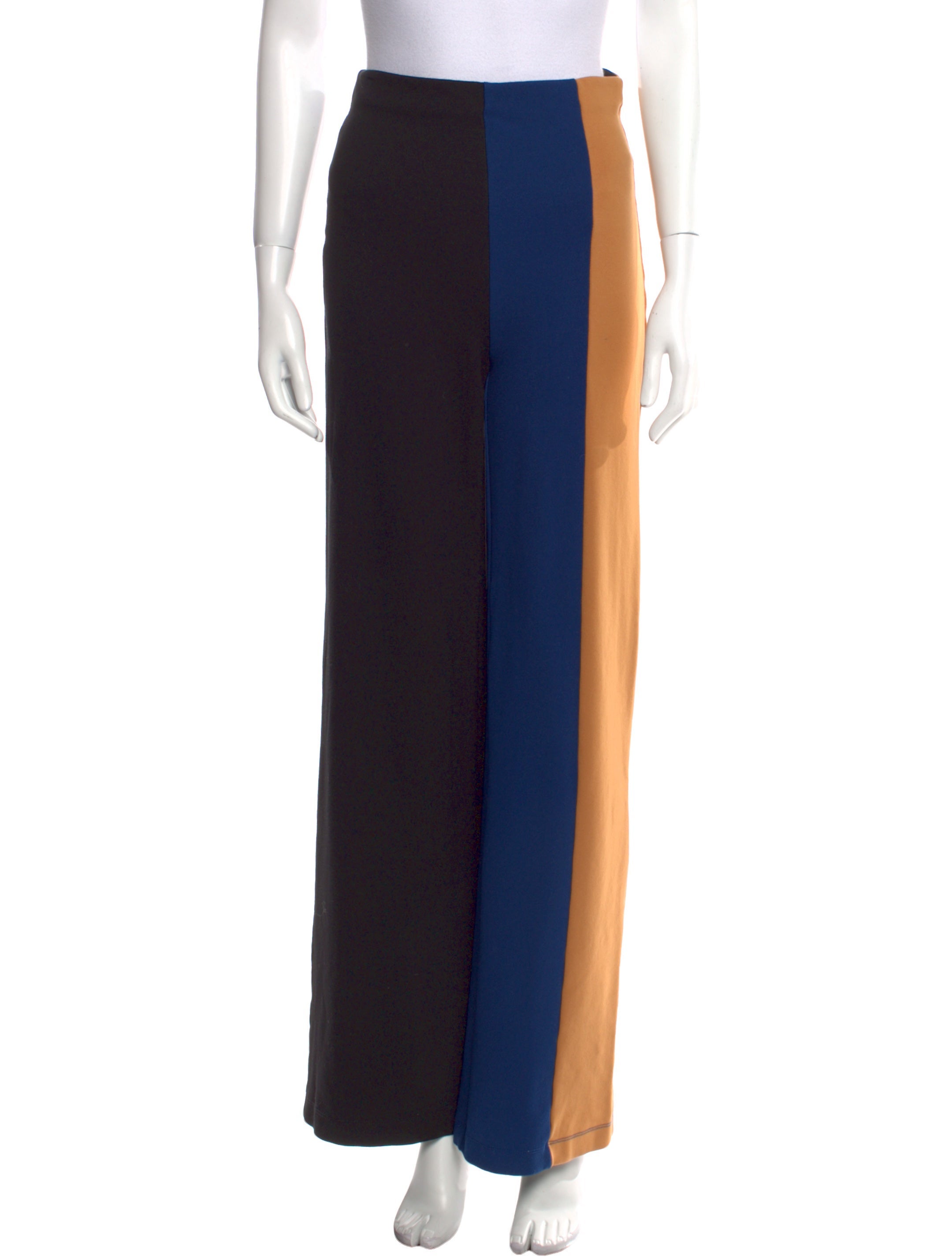 Staud Colorblock Pattern Wide Leg Pants - Black, 12.75" Rise Pants ...