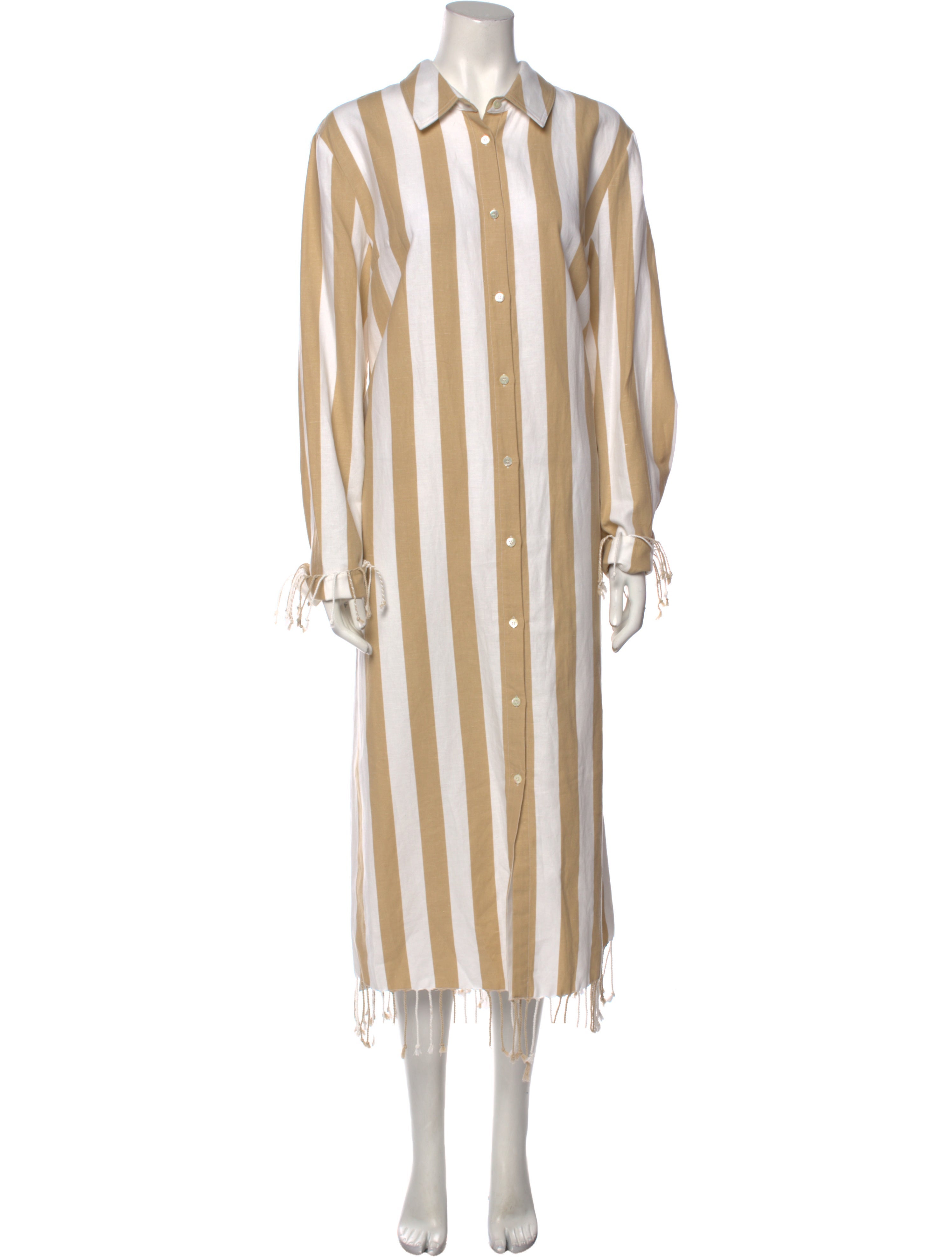 Staud Striped Long Dress w/ Tags - Neutrals Dresses, Clothing ...