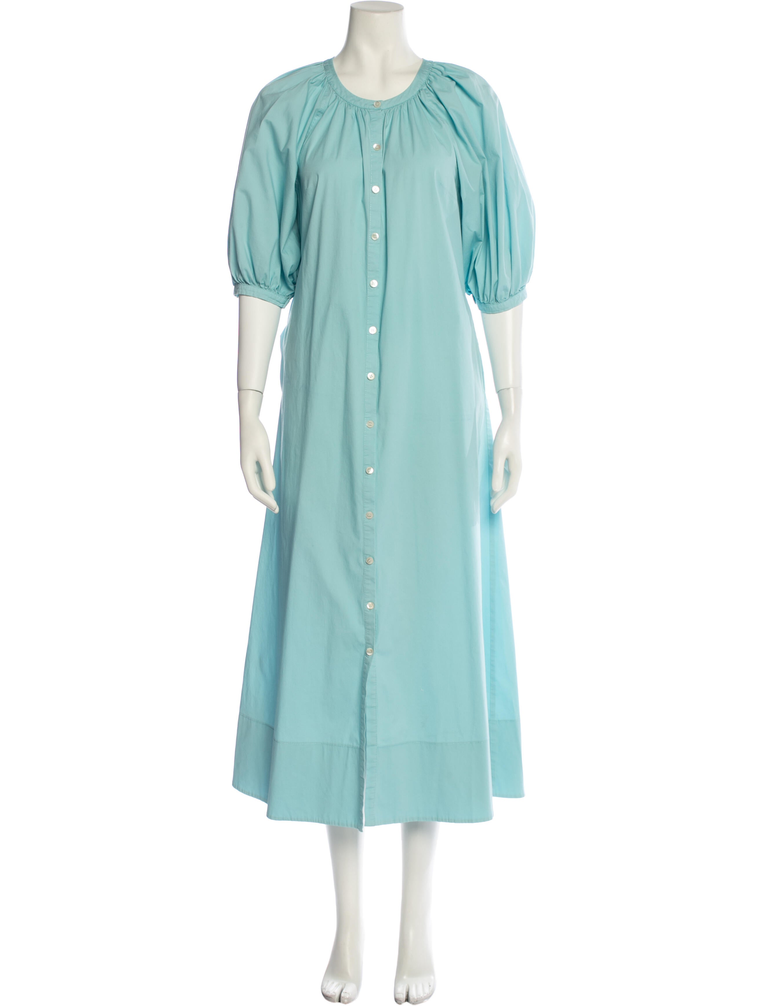 Staud Crew Neck Long Dress - Blue Dresses, Clothing - WSTFG51531 | The ...