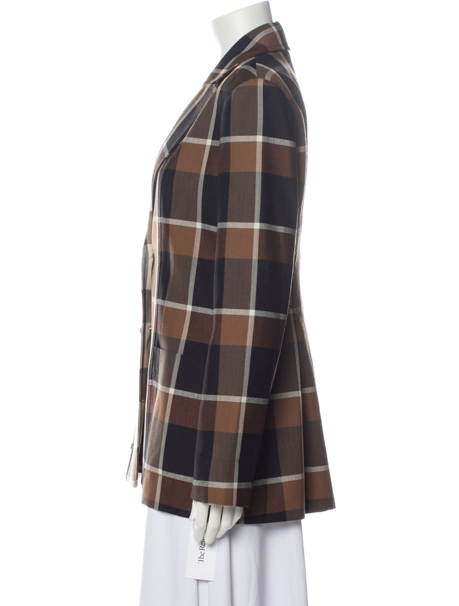 Burberry London Plaid Print Jacket - Brown Jackets, Clothing ...