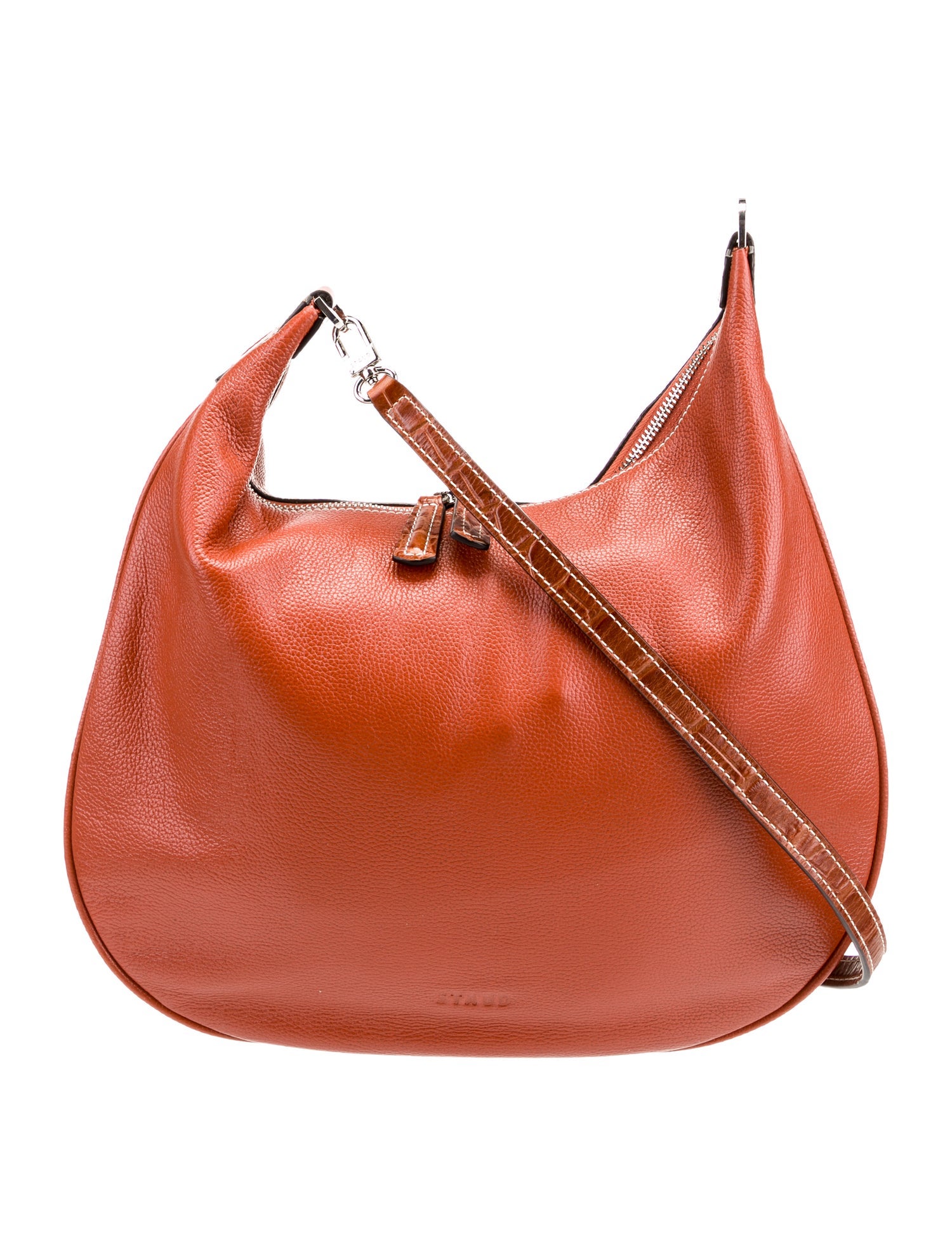Staud Leather Shoulder Bag - Orange Shoulder Bags, Handbags ...