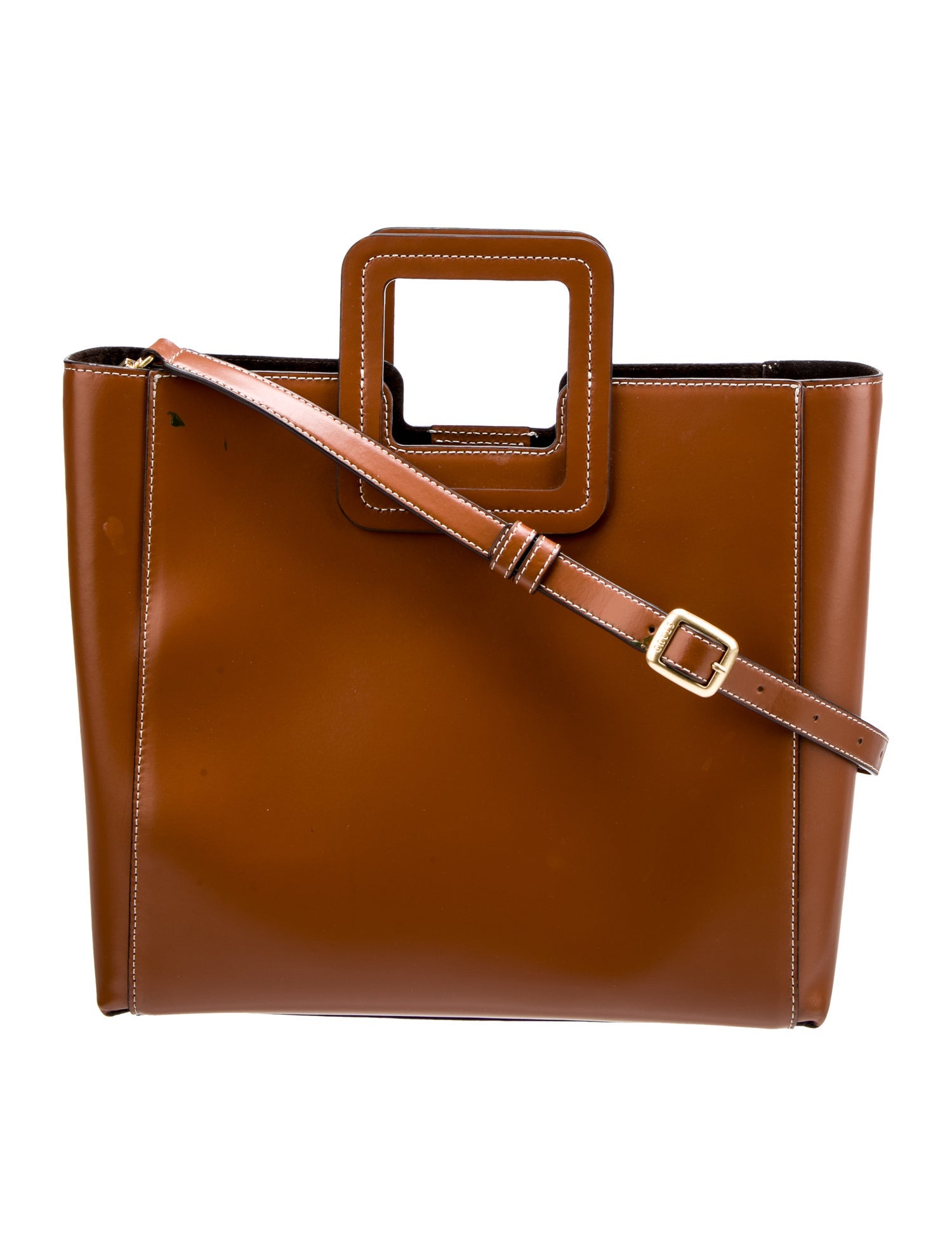 Staud Leather Top Handle Bag - Brown Handle Bags, Handbags - WSTFG61457 ...