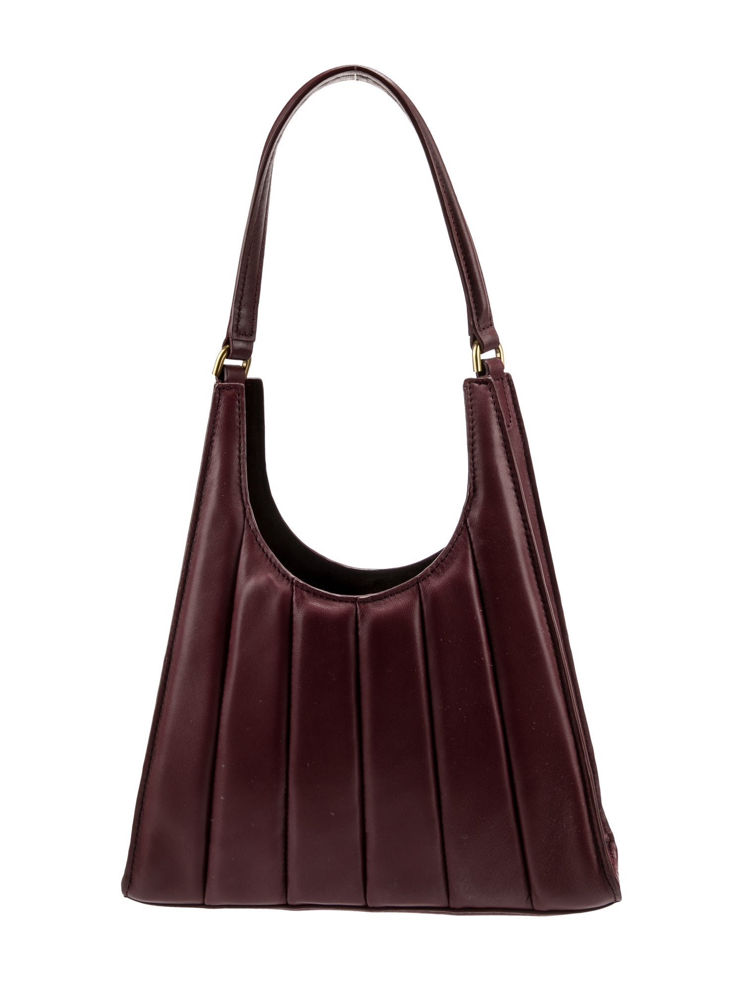 Staud Leather Shoulder Bag - Burgundy Shoulder Bags, Handbags ...