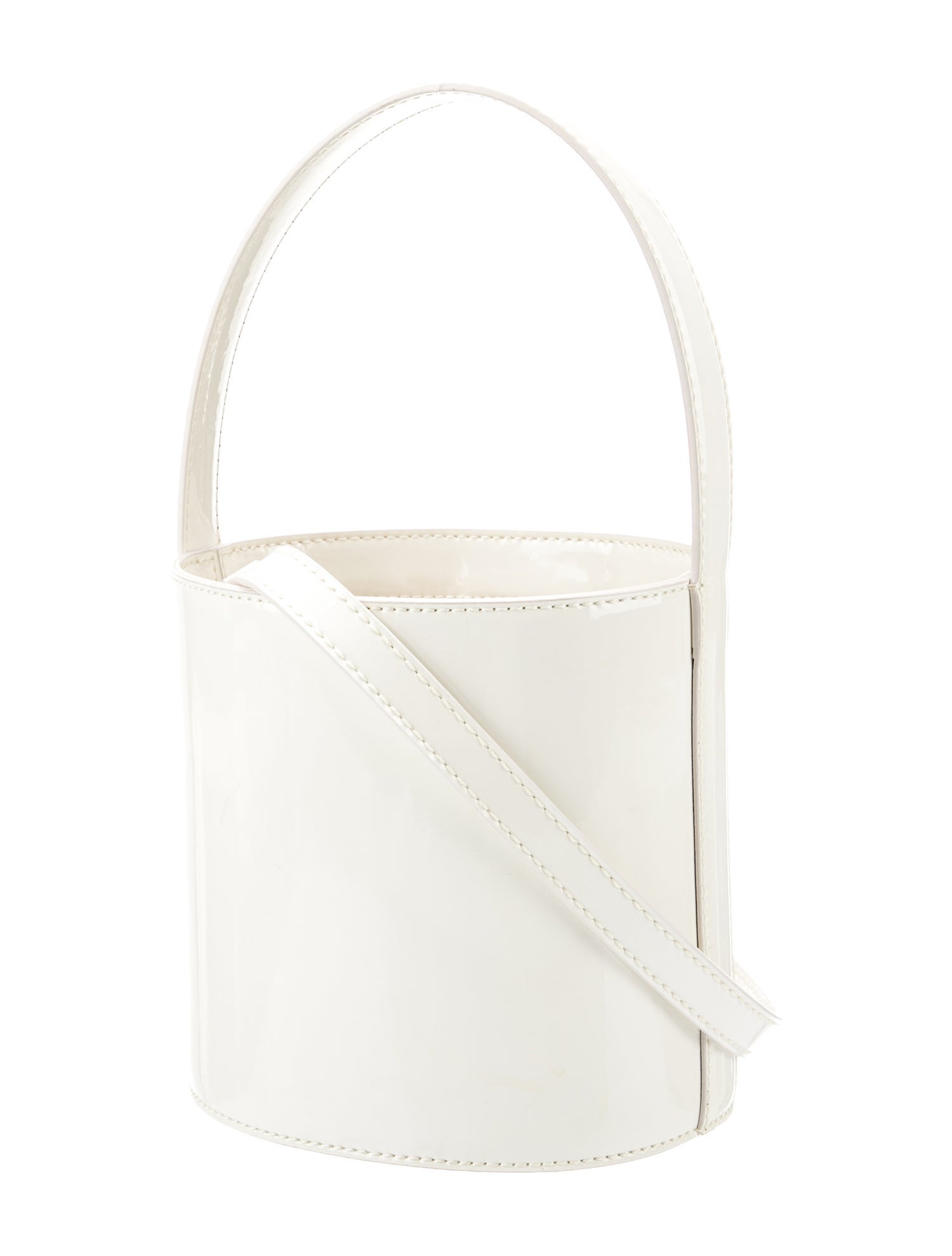 Staud Solid Patent Leather Bucket Bag - Neutrals Bucket Bags, Handbags ...