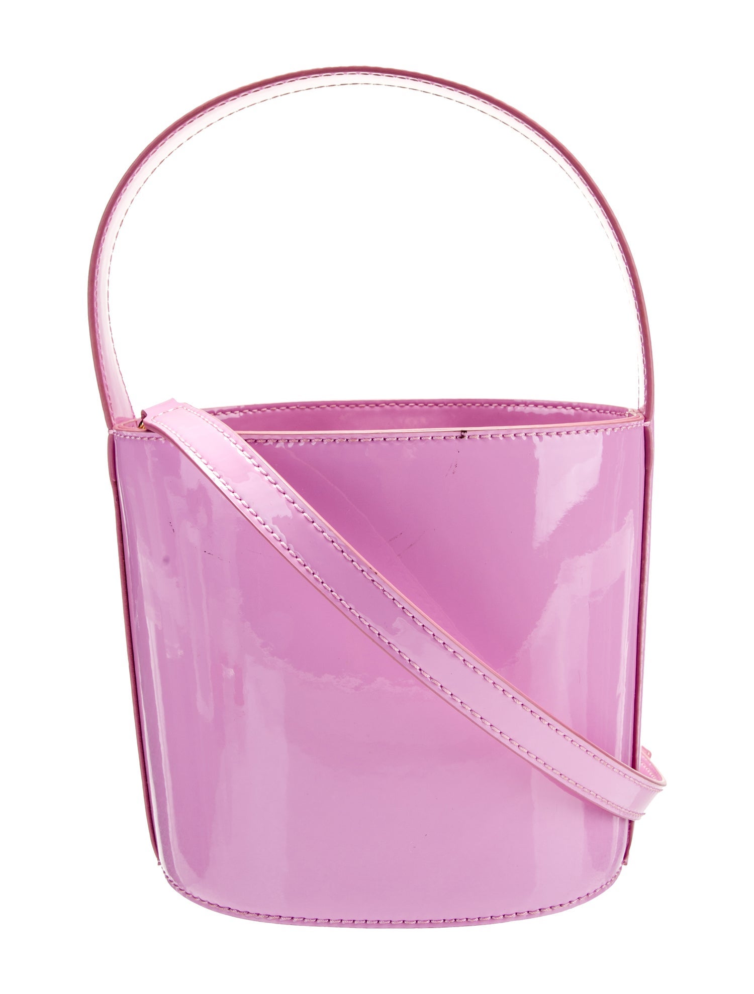 Staud Patent Leather Bucket Bag - Pink Bucket Bags, Handbags ...