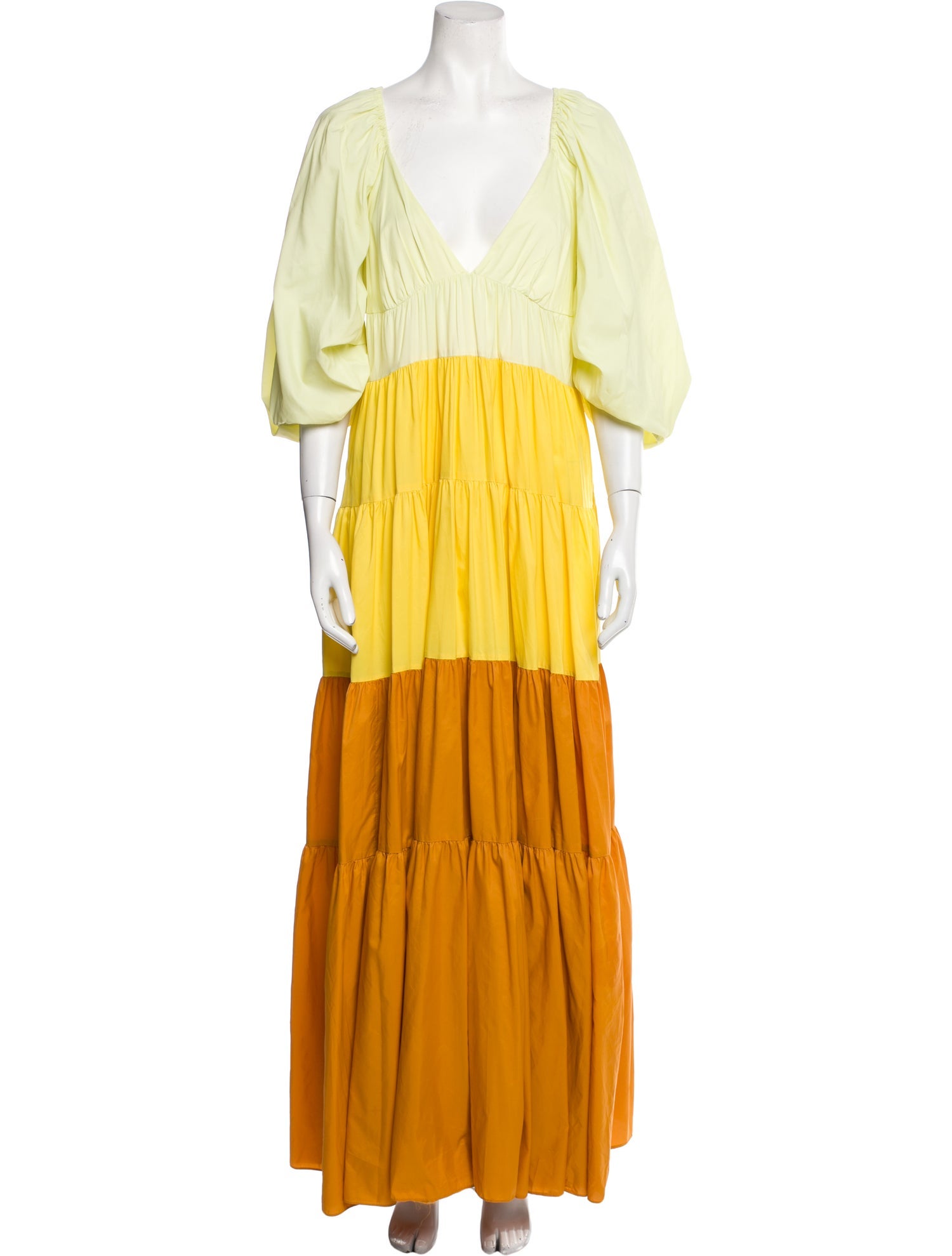 Staud Nylon Long Dress - Yellow Dresses, Clothing - WSTFG79082 | The ...