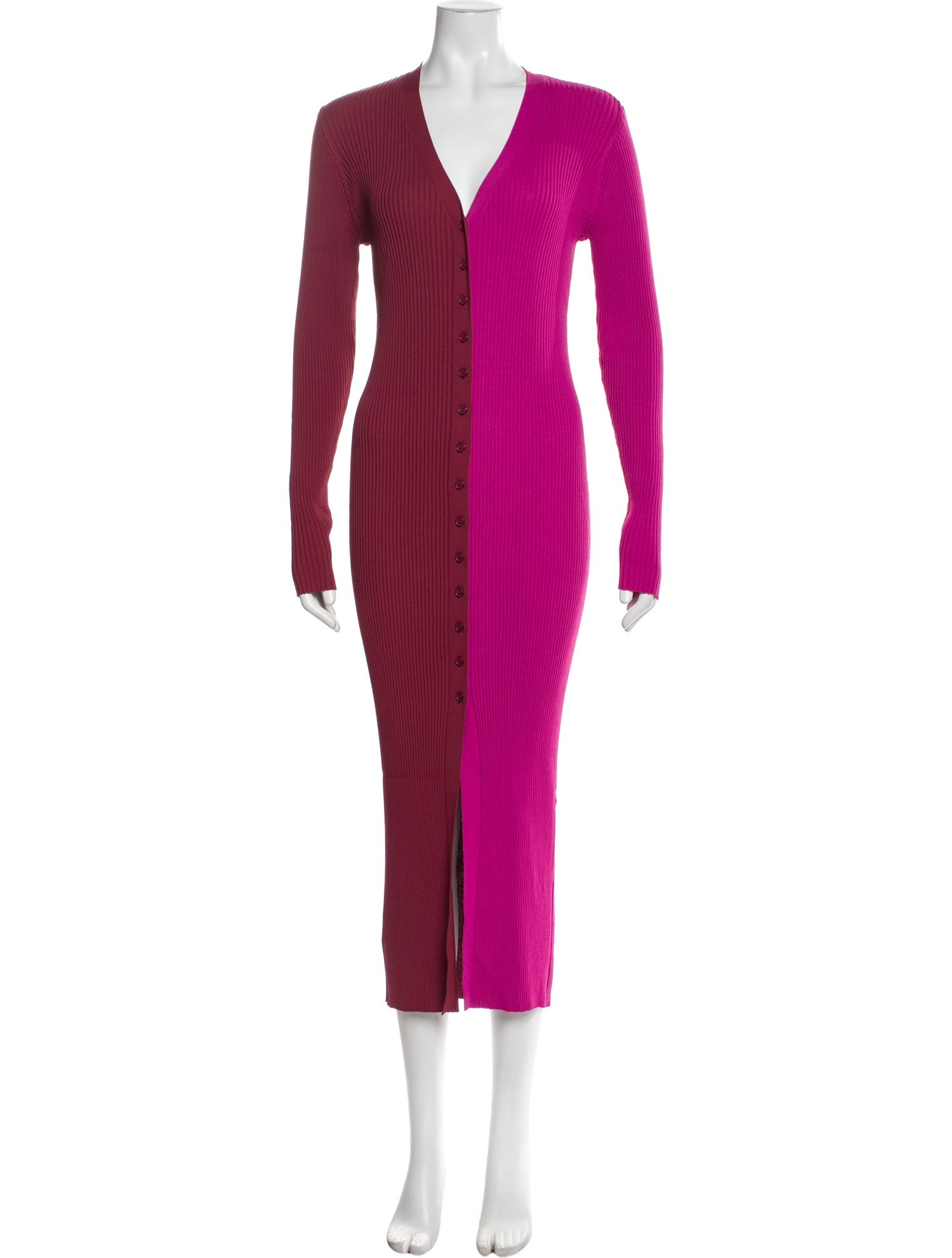 Staud Colorblock Pattern Long Dress - Purple Dresses, Clothing ...