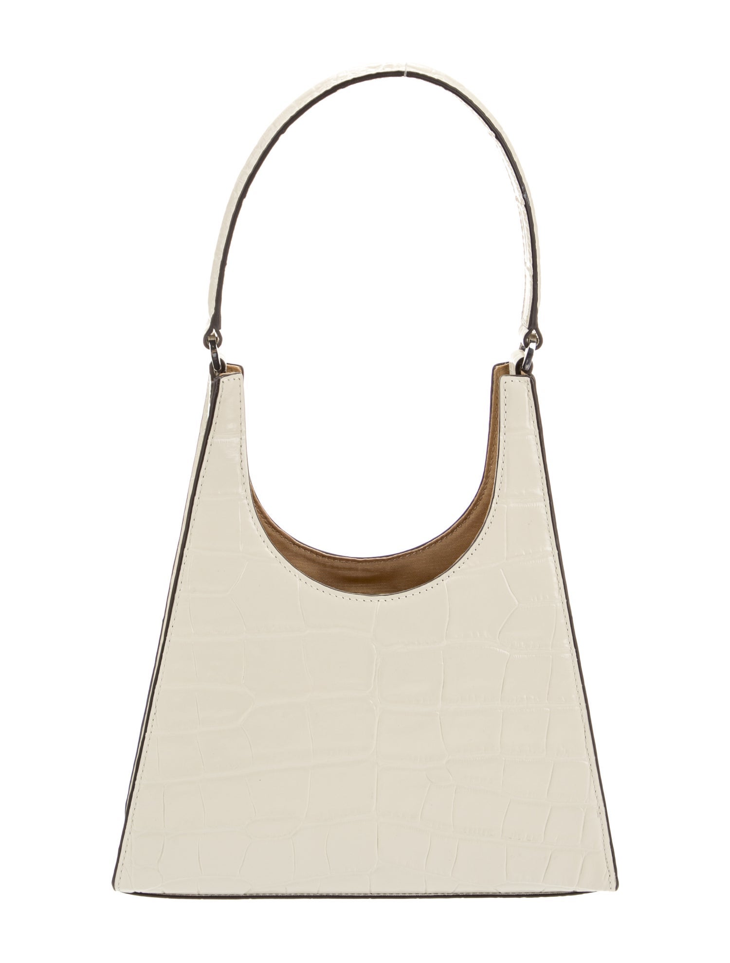 Staud Embossed Leather Shoulder Bag - White Shoulder Bags, Handbags ...