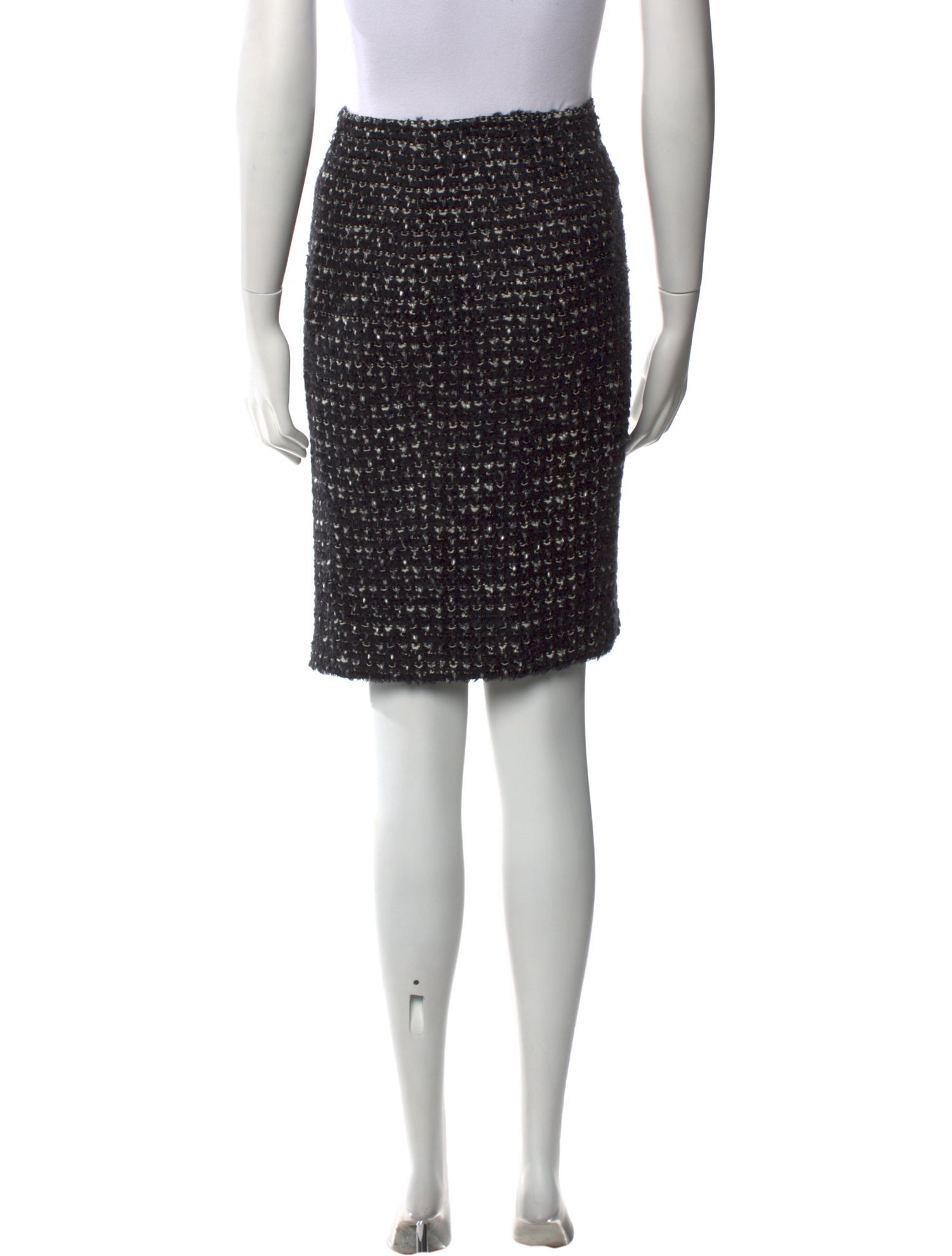 St. John Couture Tweed Pattern Mini Skirt - Black Skirts, Clothing ...