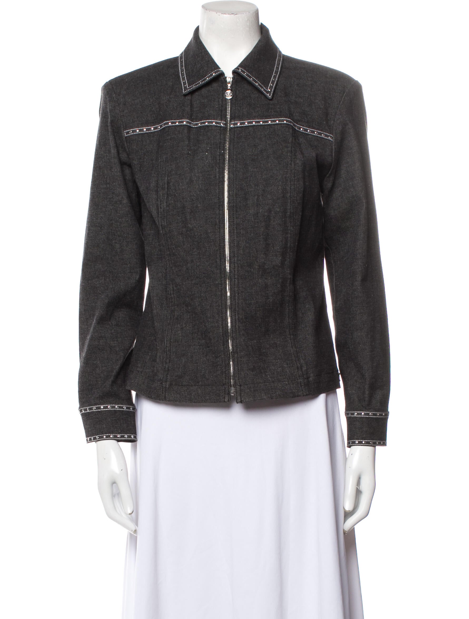 St. John Sport Denim Jacket - Grey Jackets, Clothing - WSTJS37948 | The ...