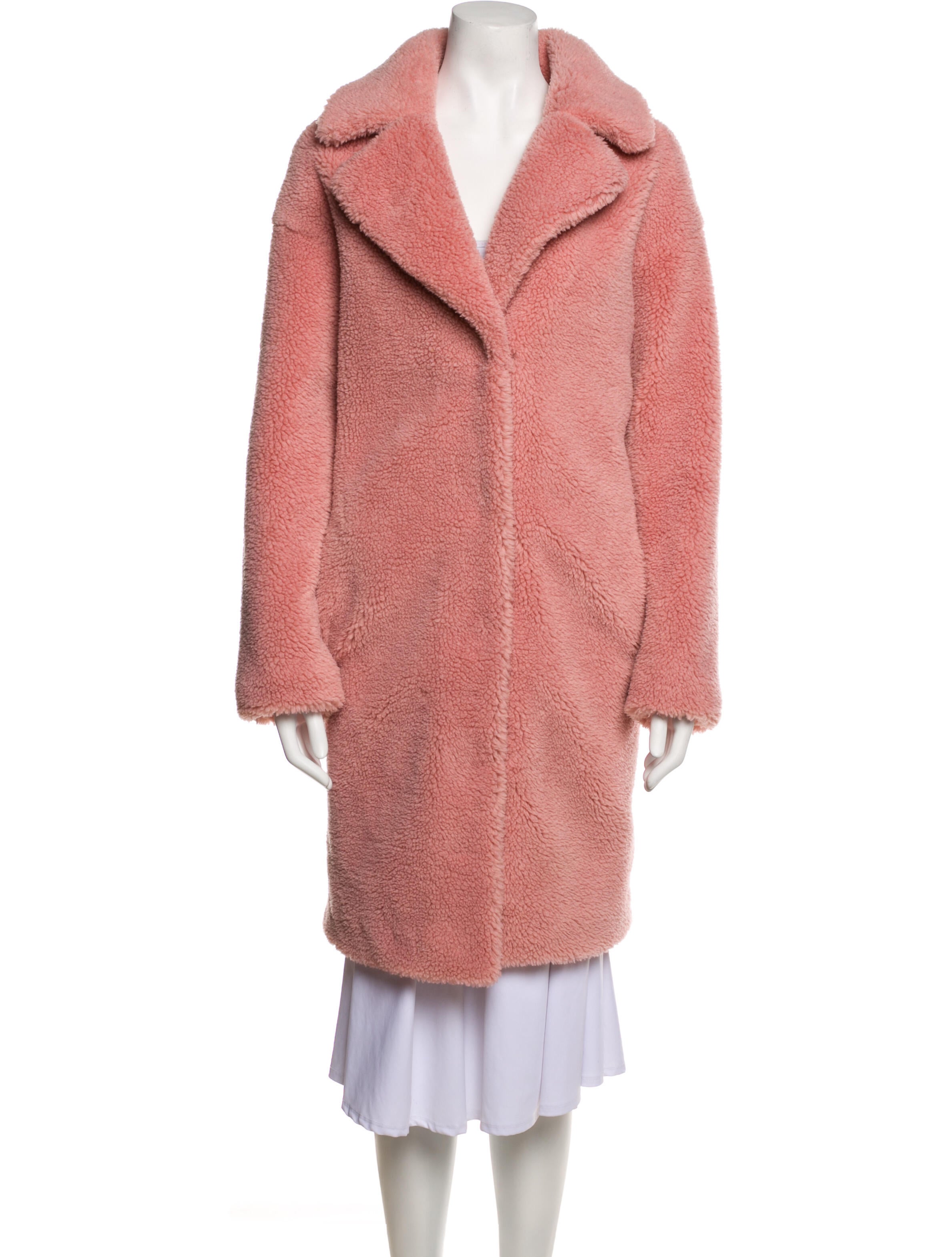 STAND STUDIO Faux Fur Coat - Pink Coats, Clothing - WSTND21999 | The ...