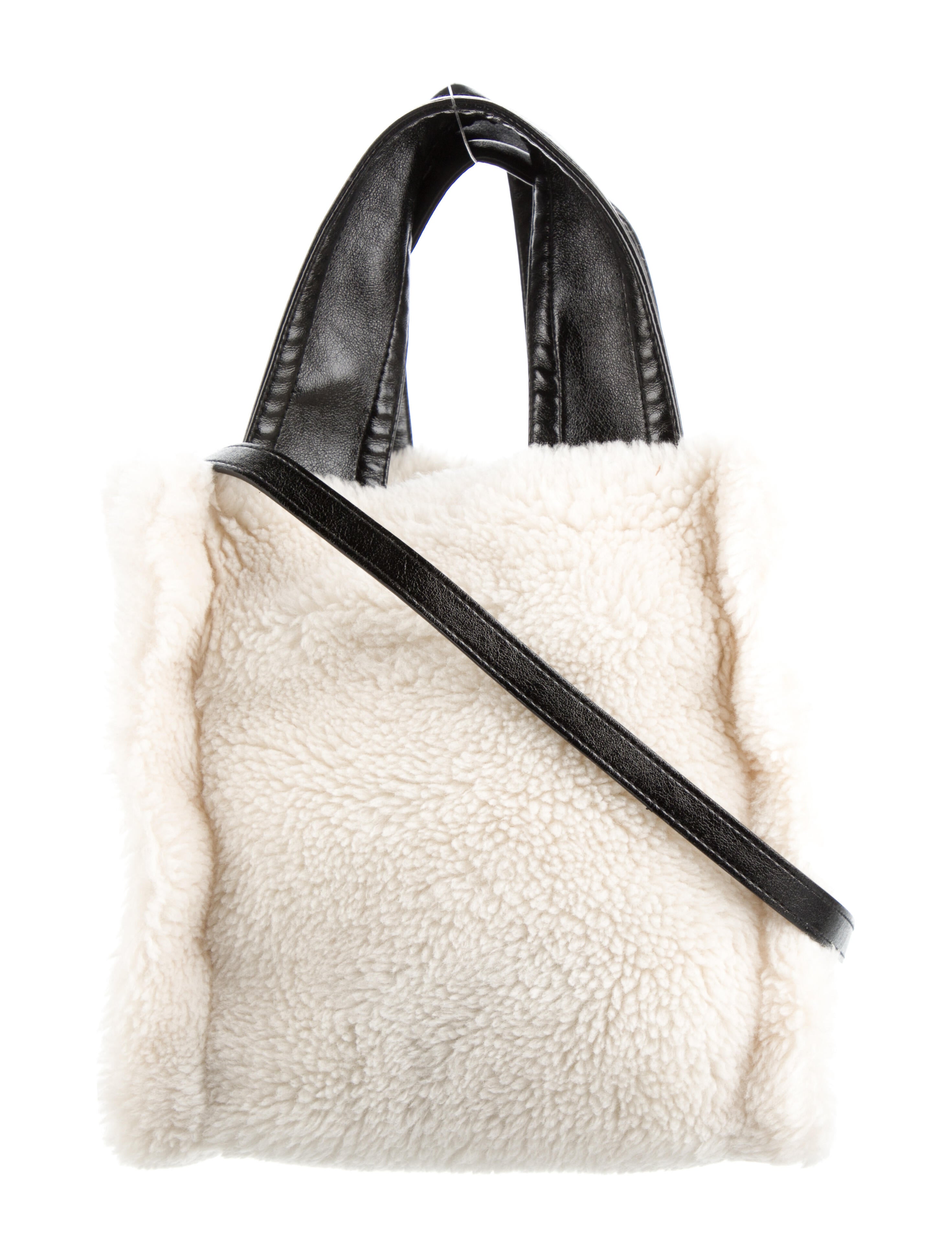 STAND STUDIO Faux Shearling Tote Bag - White Totes, Handbags ...