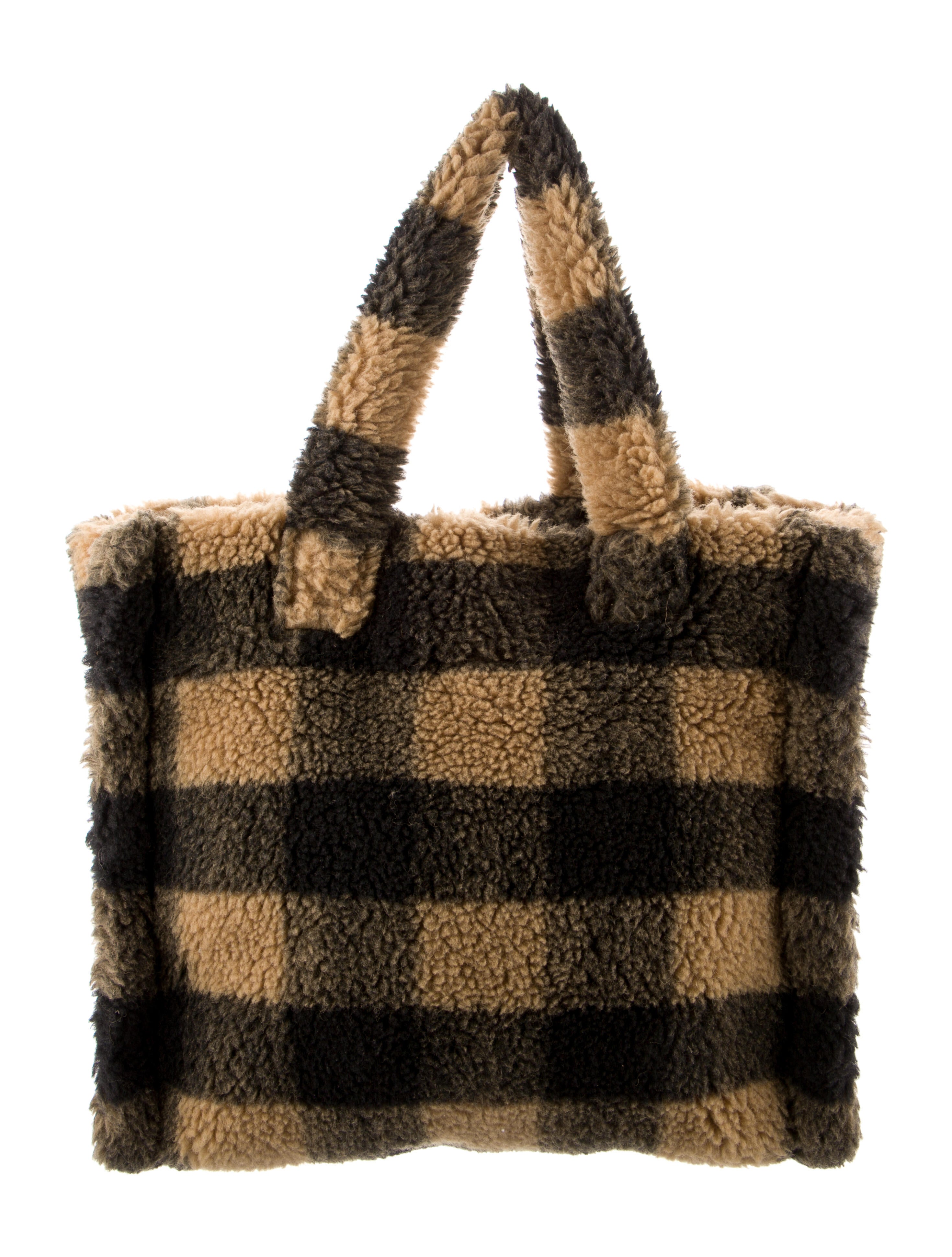 STAND STUDIO Faux Fur Tote - Brown Totes, Handbags - WSTND22119 | The ...