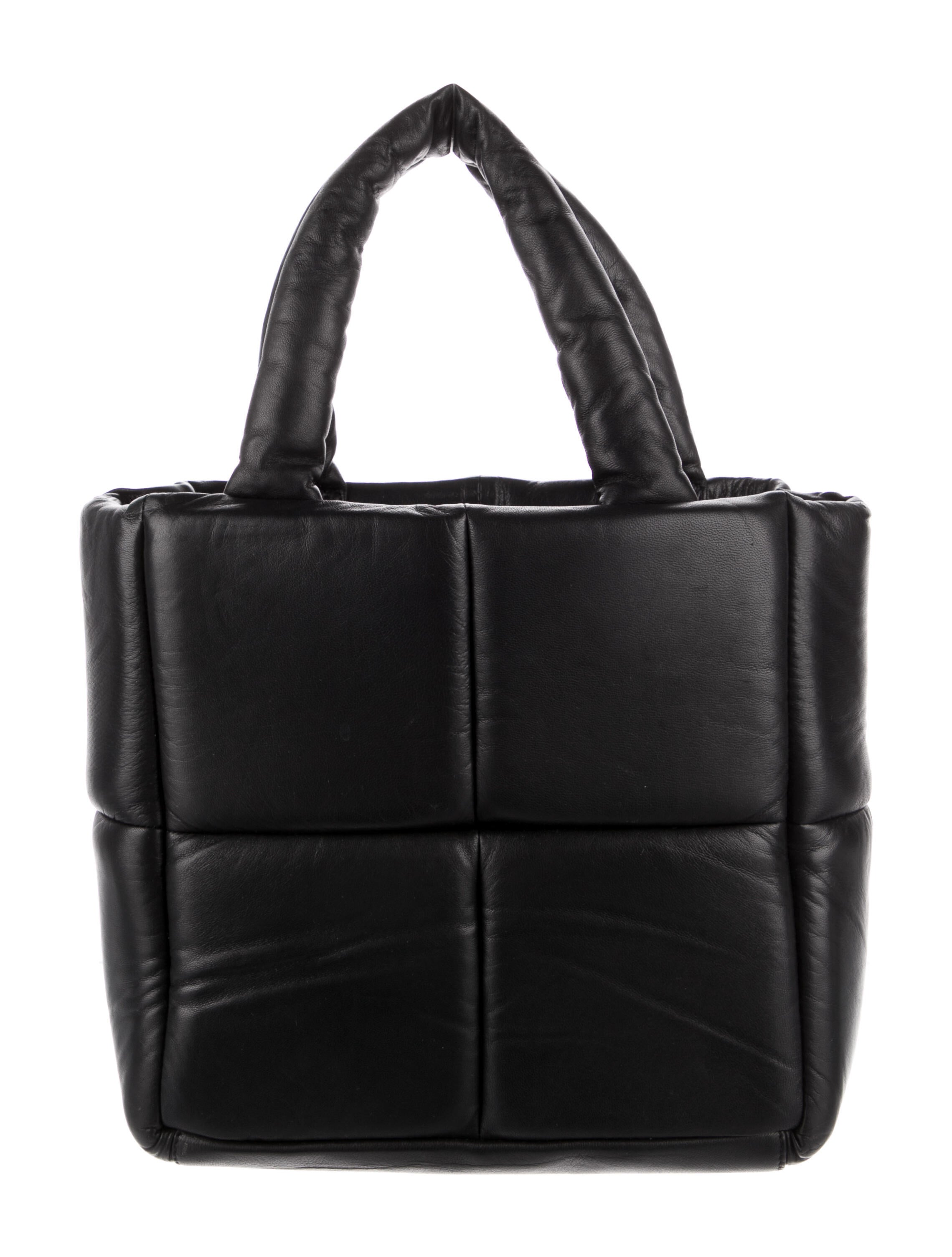 STAND STUDIO Leather Puffer Tote - Black Totes, Handbags - WSTND23084 ...