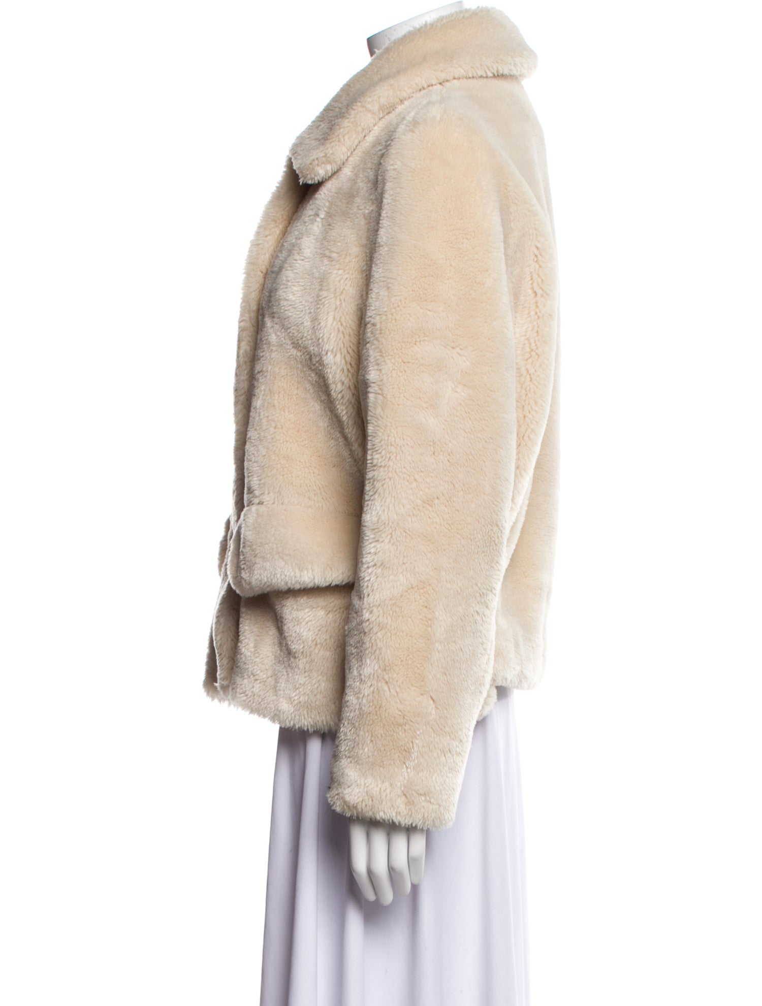 STAND STUDIO Faux Fur Jacket - Neutrals Jackets, Clothing - WSTND23356 ...