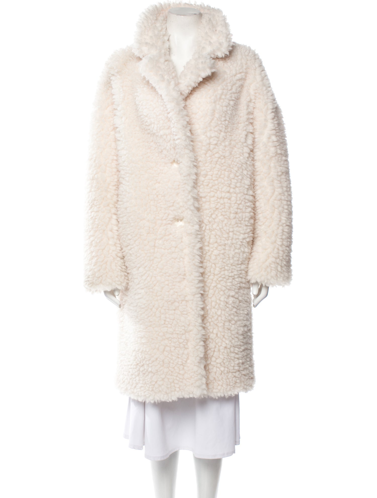STAND STUDIO Faux Fur Coat - Neutrals Coats, Clothing - WSTND23425 ...