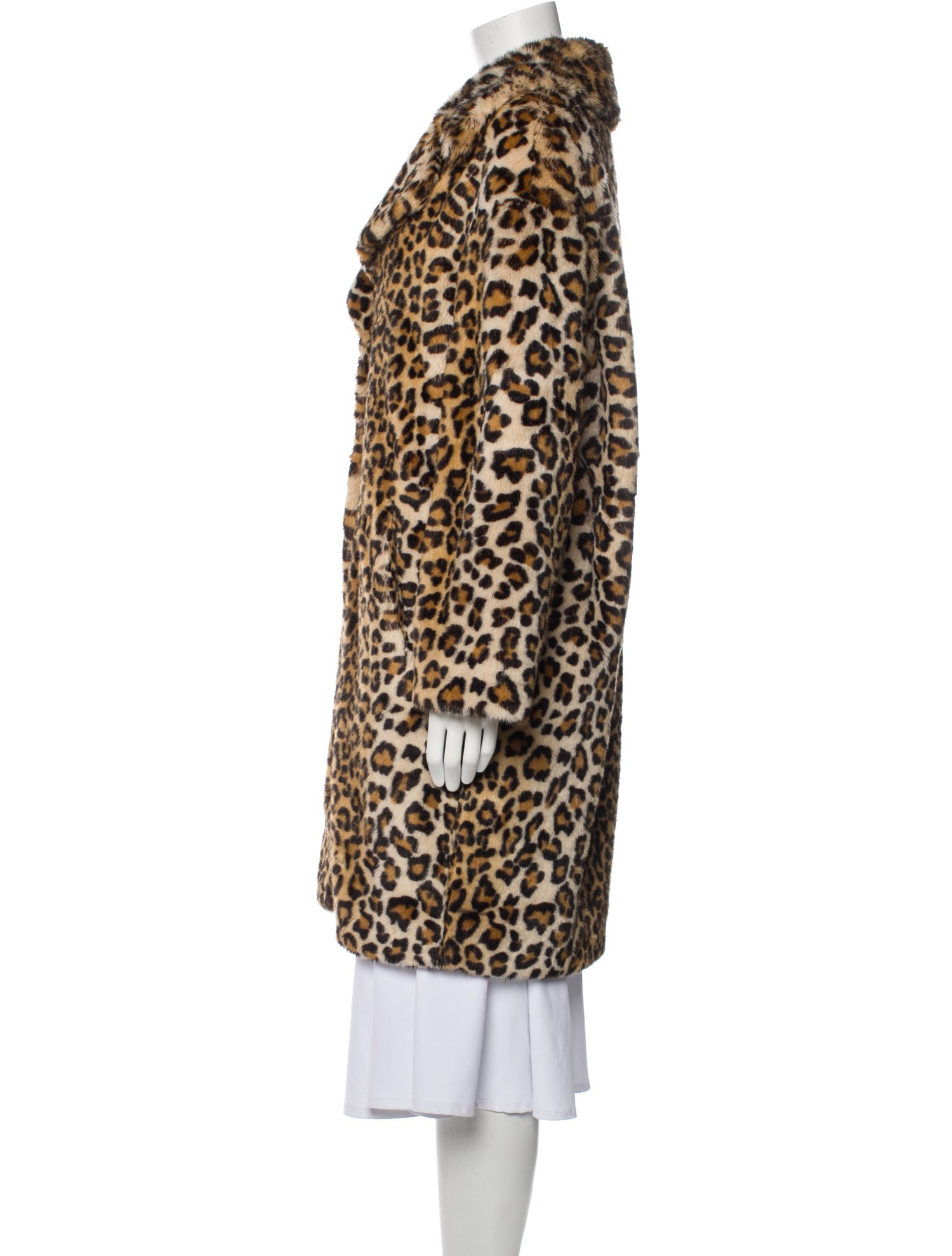 Fur Animal Print Faux Fur Coat - Brown Coats, Clothing - FUR51256 | The RealReal