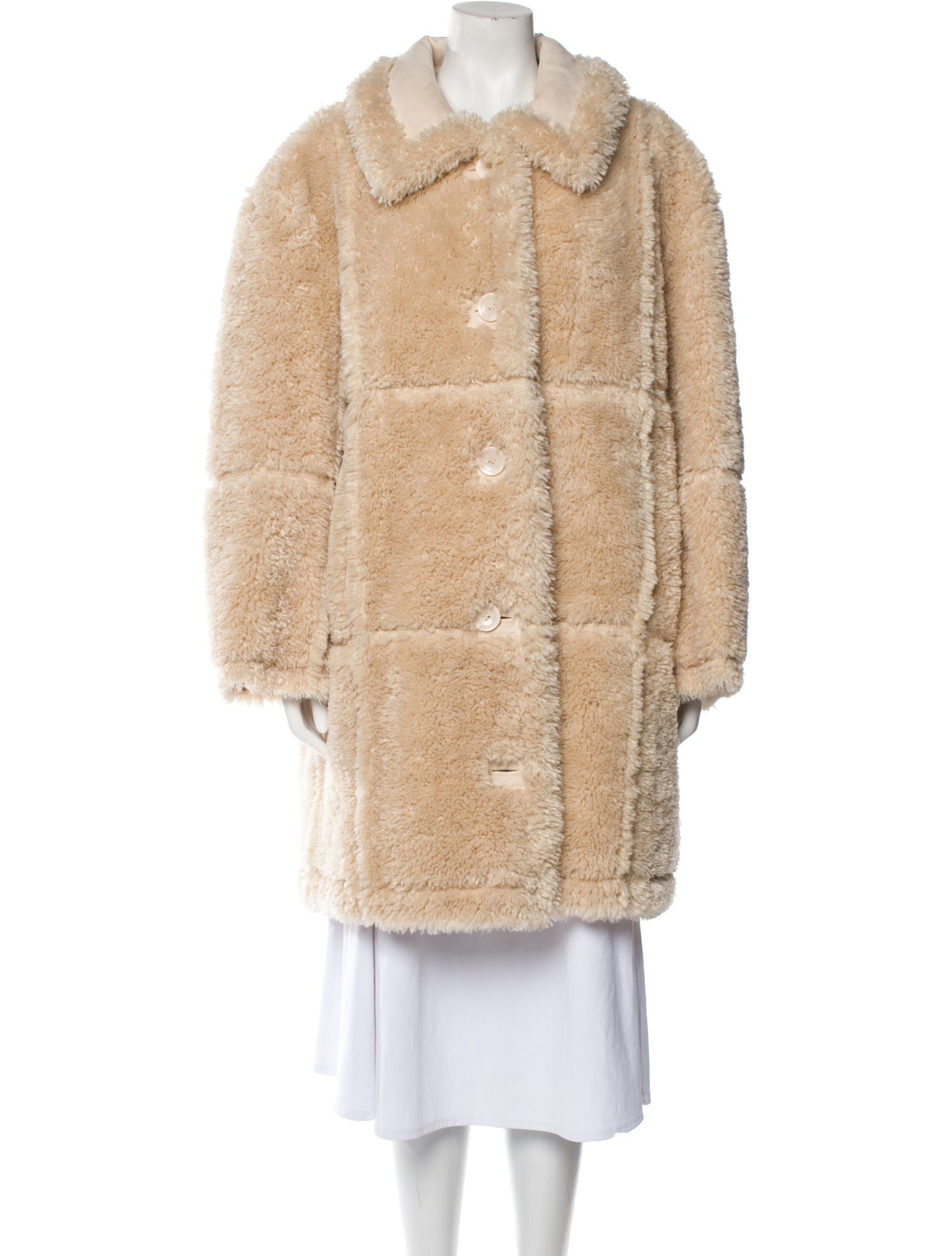 STAND STUDIO Faux Fur Coat - Neutrals Coats, Clothing - WSTND23754 ...