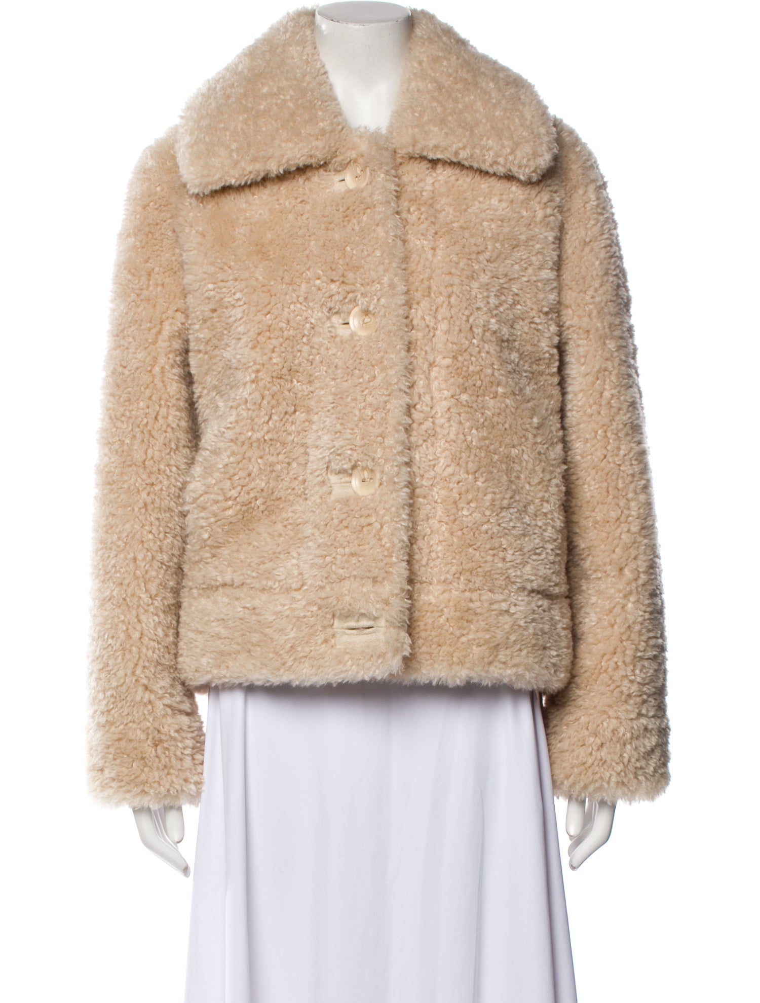STAND STUDIO Faux Fur Jacket - Neutrals Jackets, Clothing - WSTND23889 ...