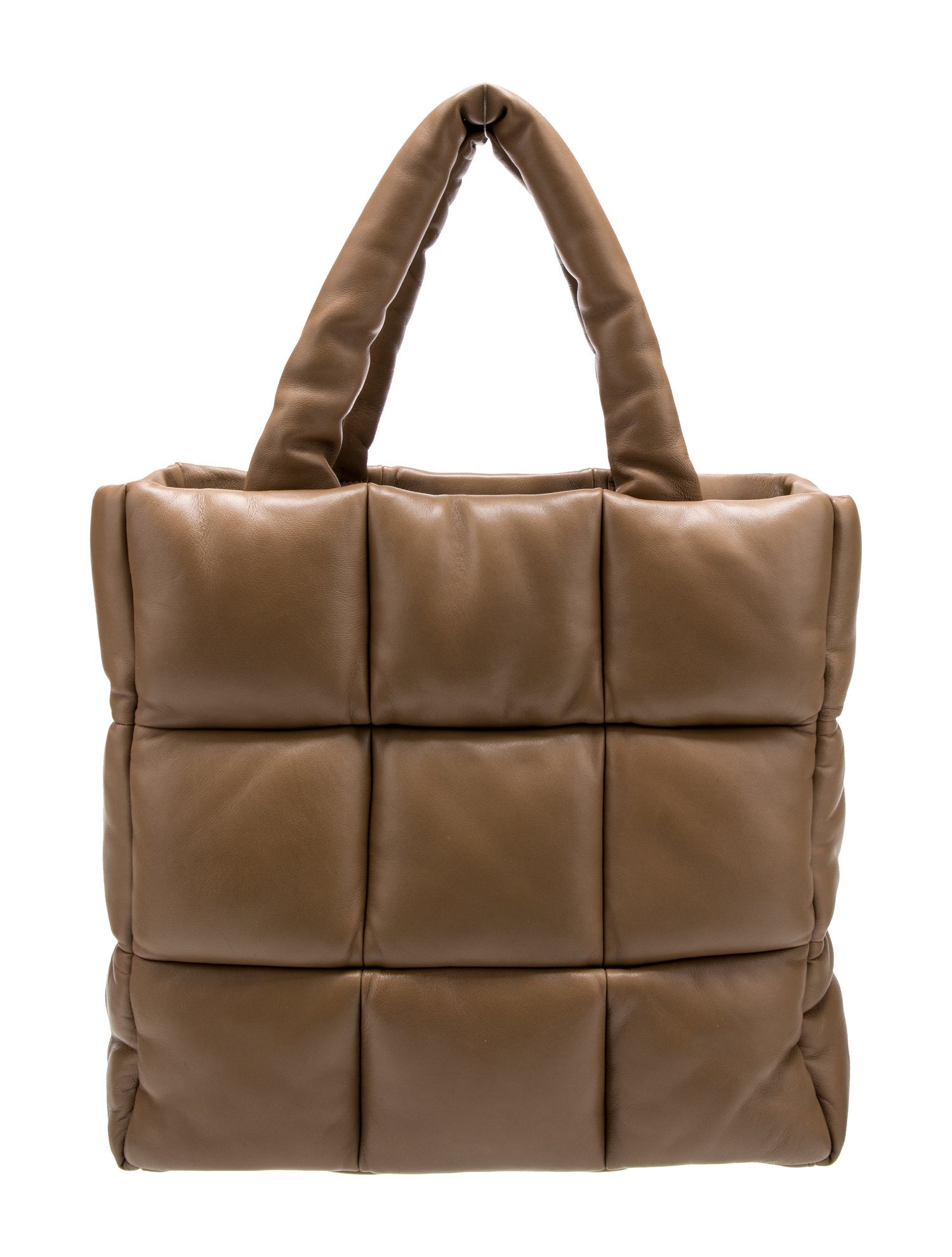 STAND STUDIO Puffer Leather Tote - Brown Totes, Handbags - WSTND23934 ...