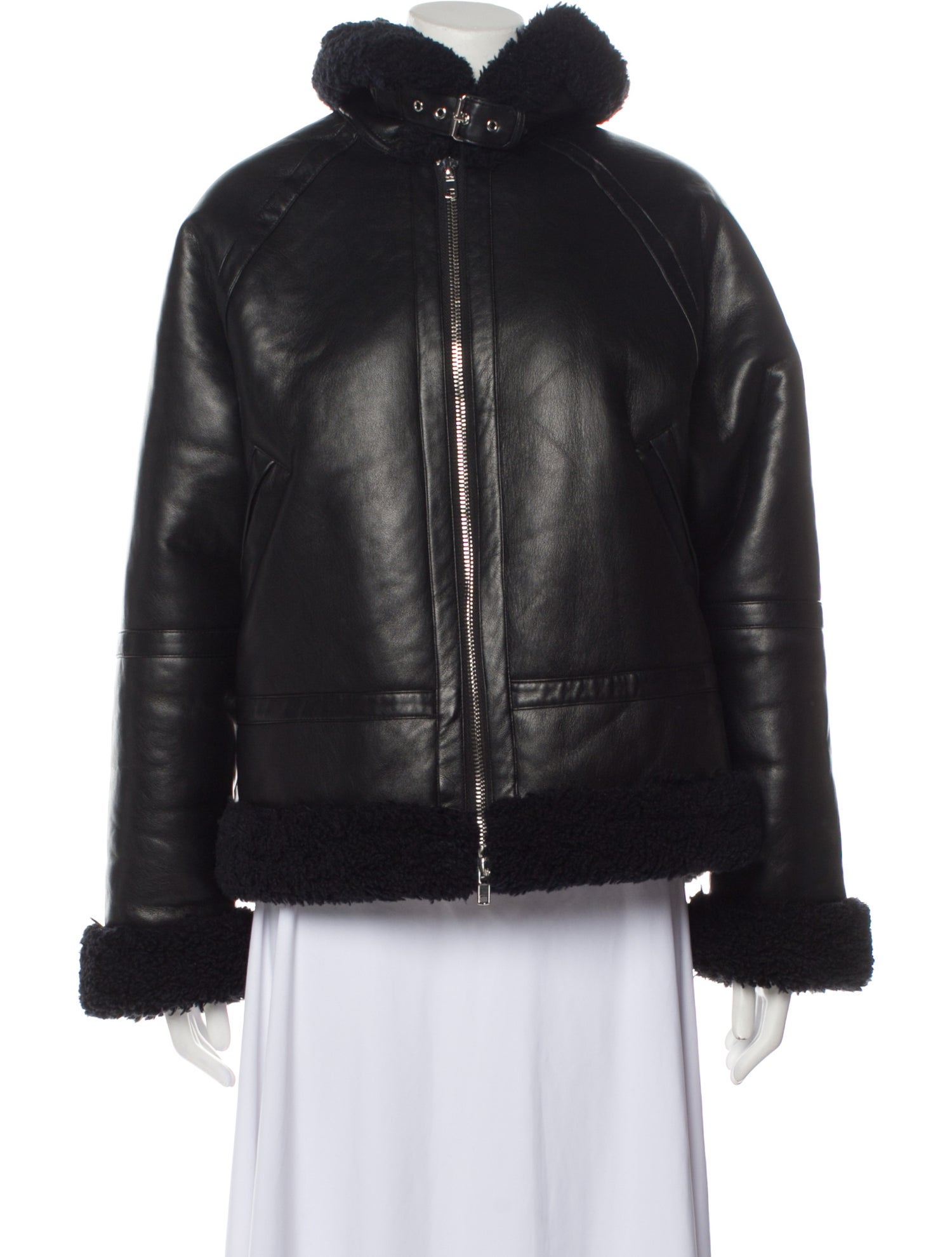 STAND STUDIO Faux Fur Jacket - Black Jackets, Clothing - WSTND24053 ...