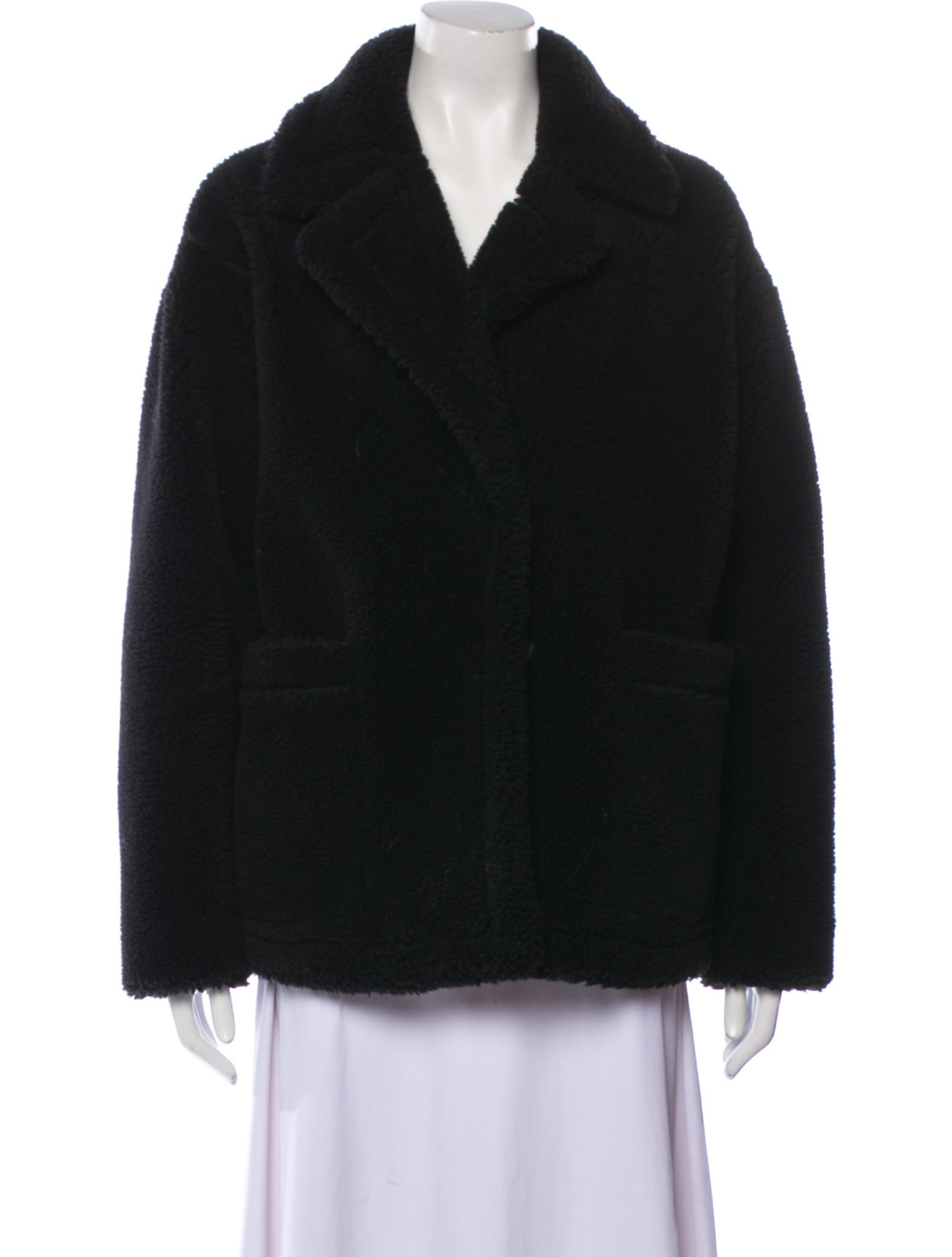 STAND STUDIO Faux Fur Jacket - Black Jackets, Clothing - WSTND24086 ...