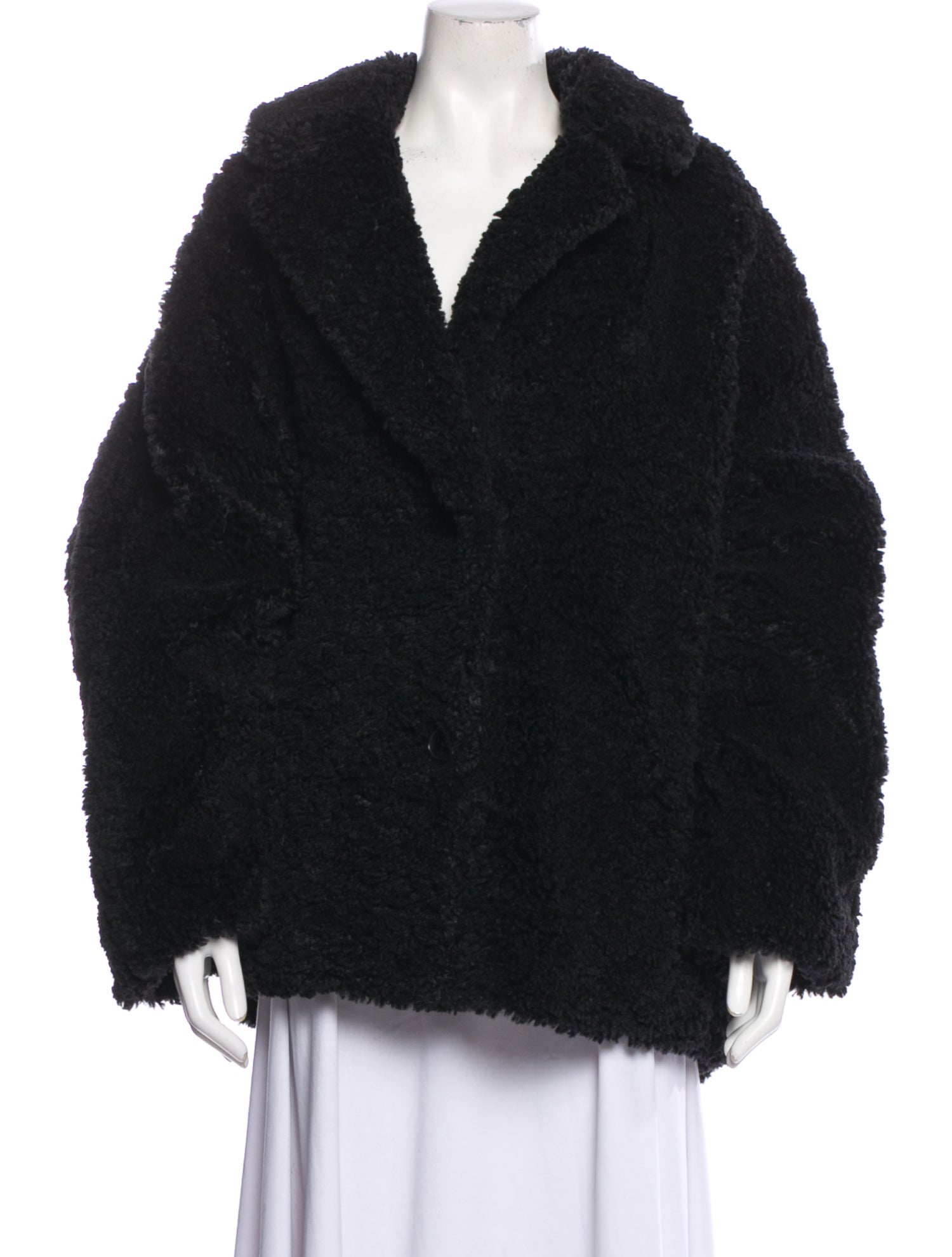 STAND STUDIO Faux Fur Jacket - Black Jackets, Clothing - WSTND24421 ...