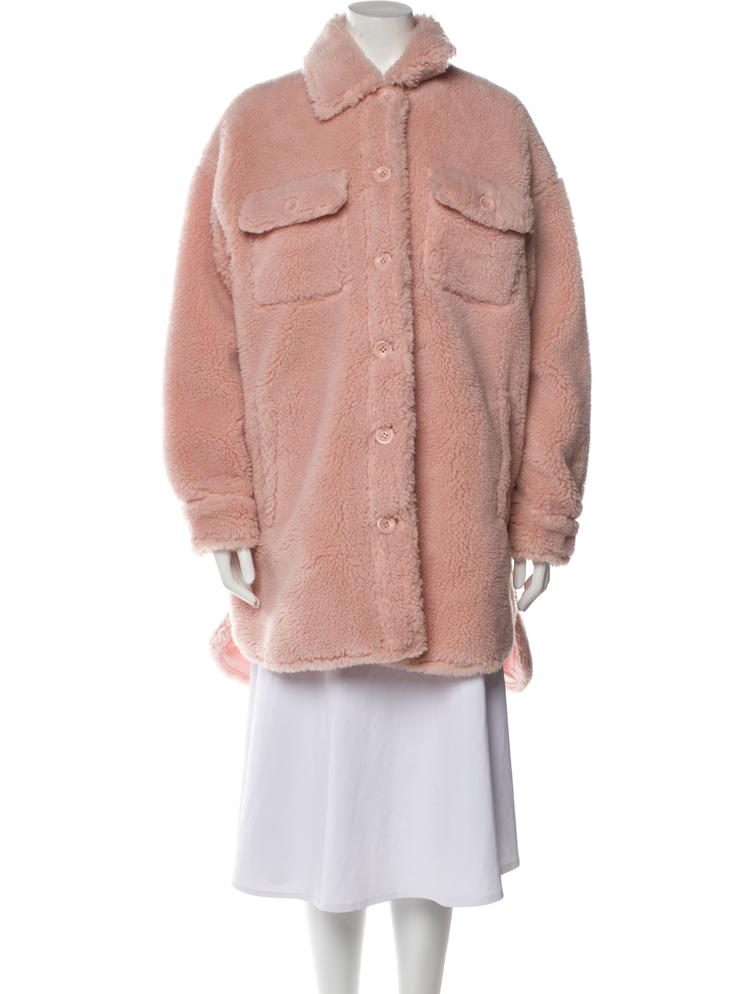 STAND STUDIO Faux Fur Coat - Pink Coats, Clothing - WSTND24746 | The ...