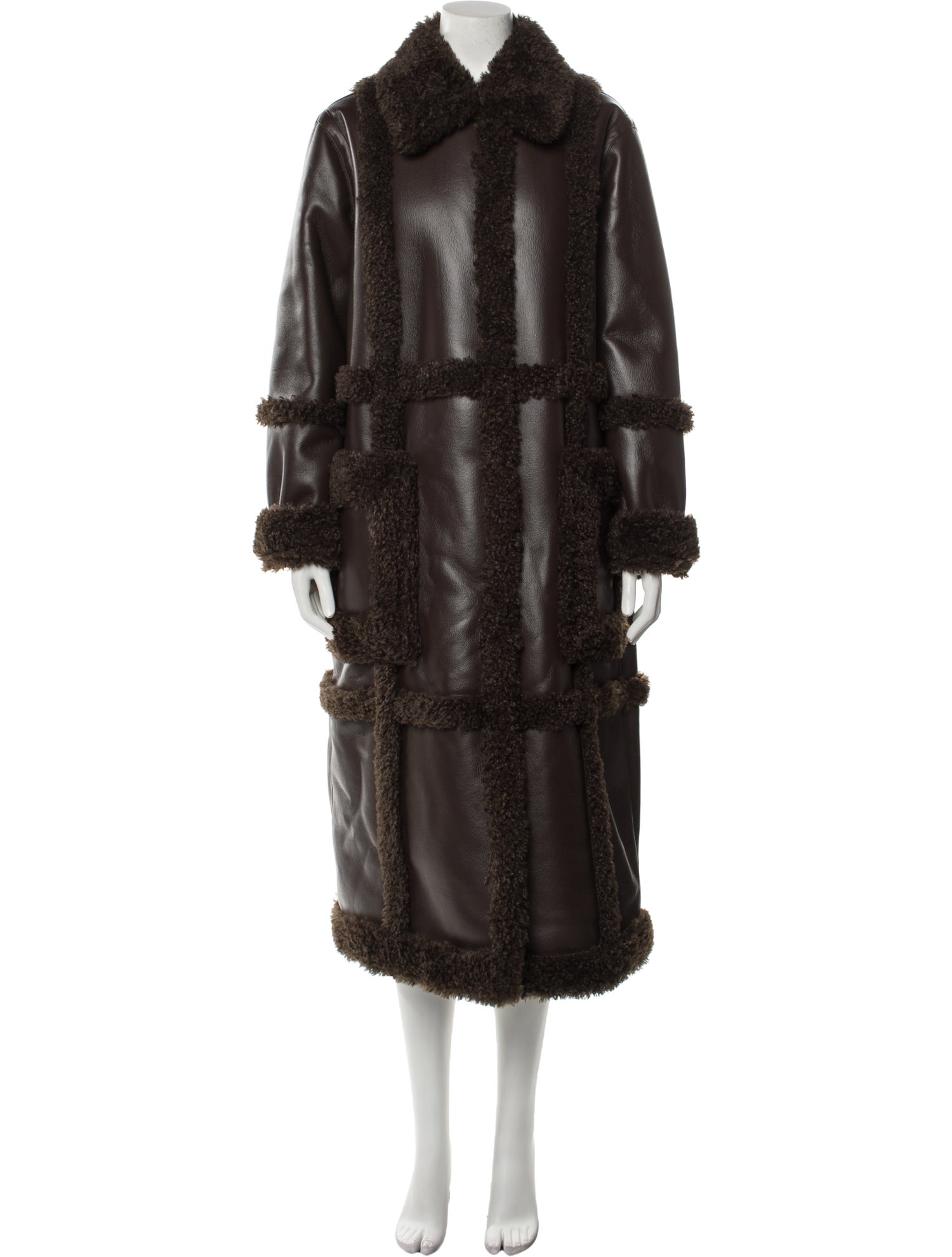 STAND STUDIO Faux Fur Coat - Brown Coats, Clothing - WSTND24876 | The ...