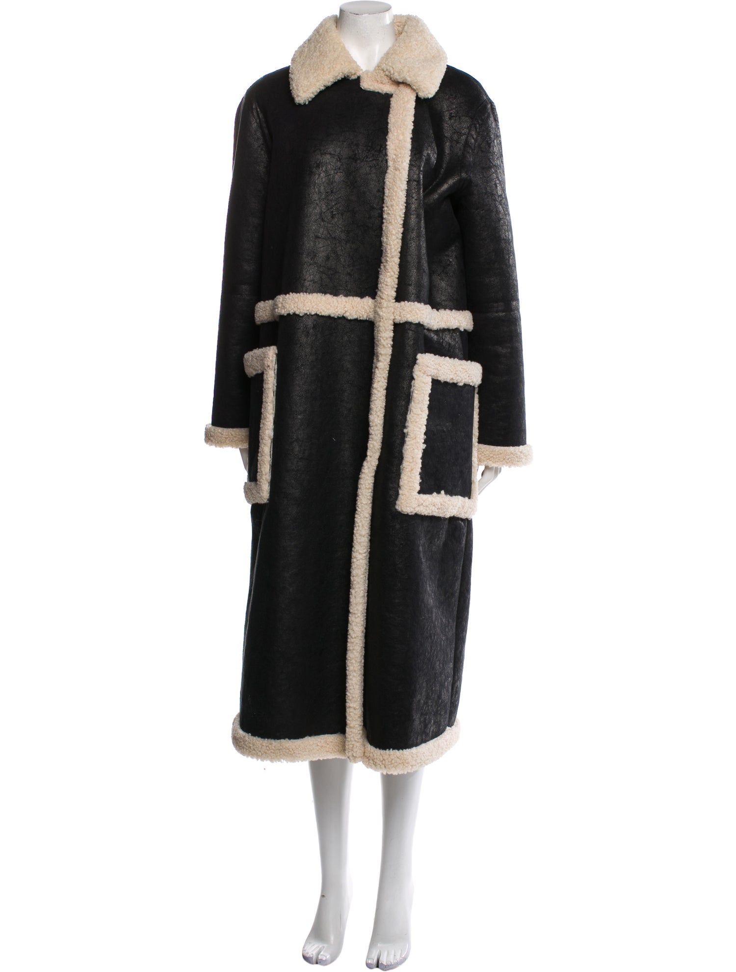 STAND STUDIO Faux Fur Coat - Black Coats, Clothing - WSTND25479 | The ...