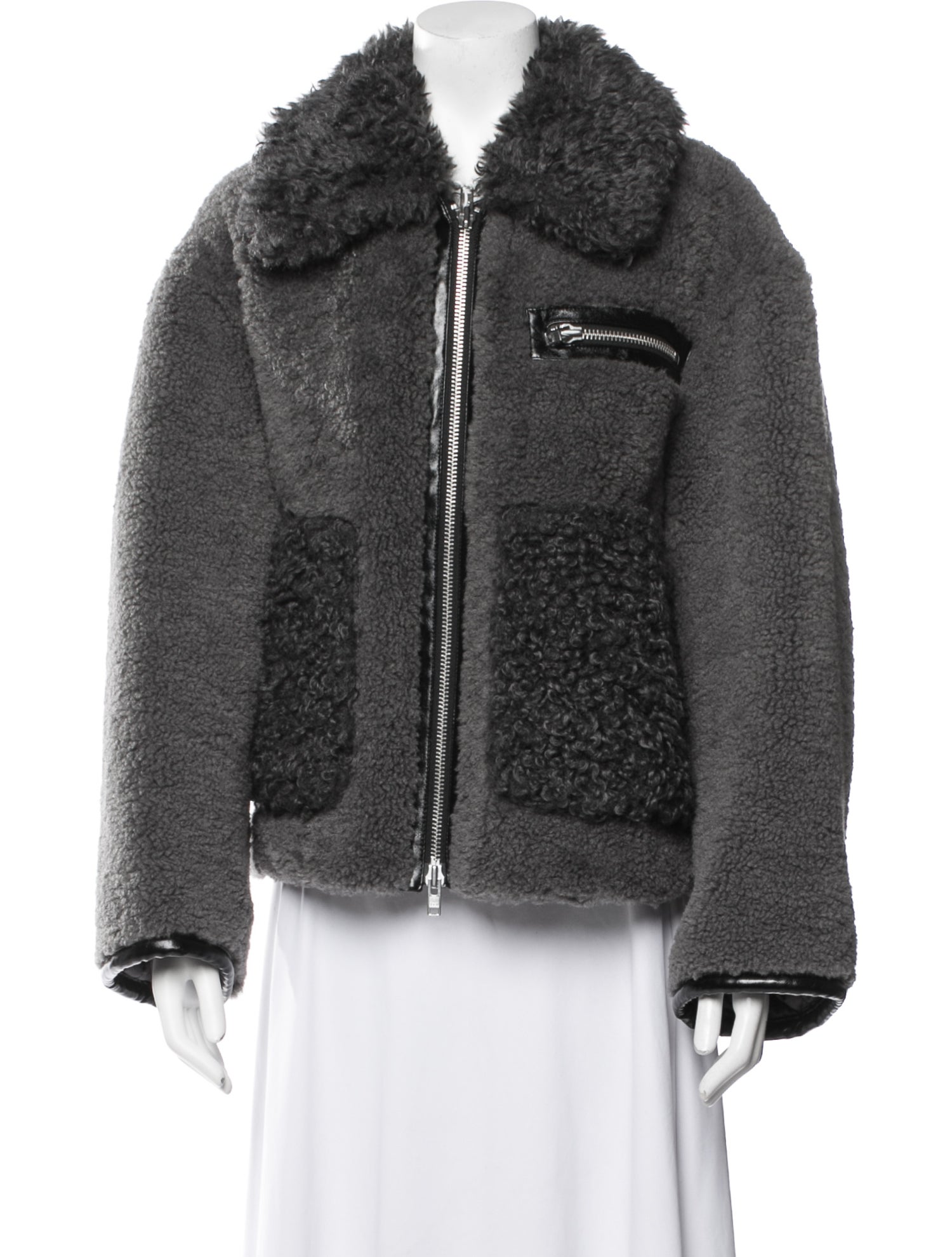 STAND STUDIO Faux Fur Jacket w/ Tags - Grey Jackets, Clothing ...