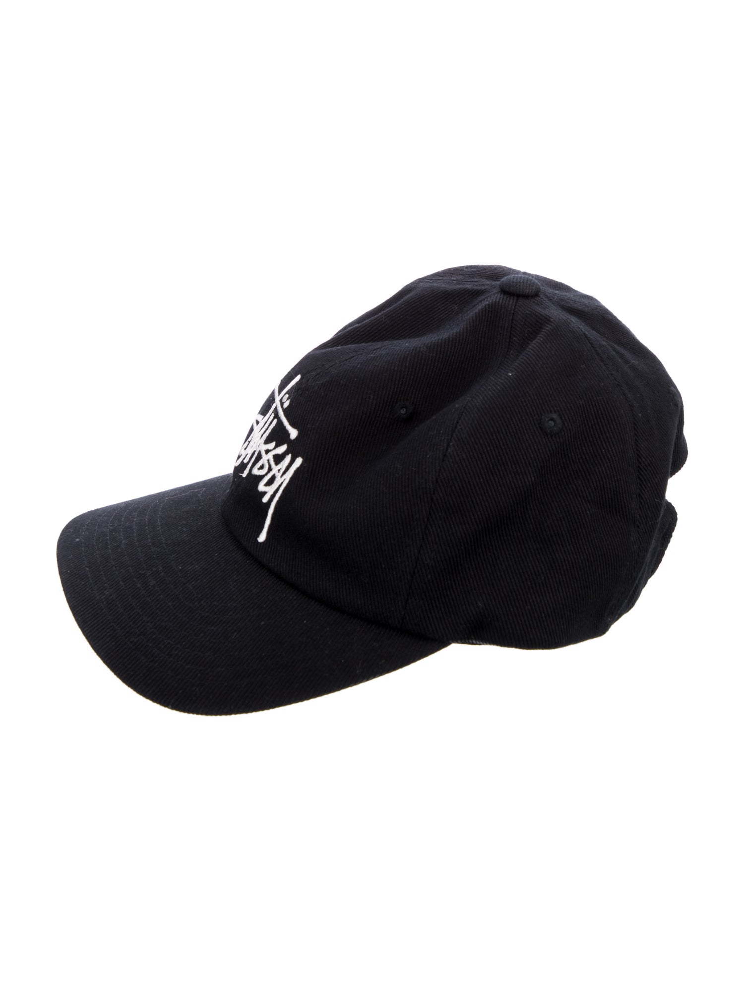 Stüssy Logo Baseball Cap - Black Hats, Accessories - WSTUY22921 | The ...