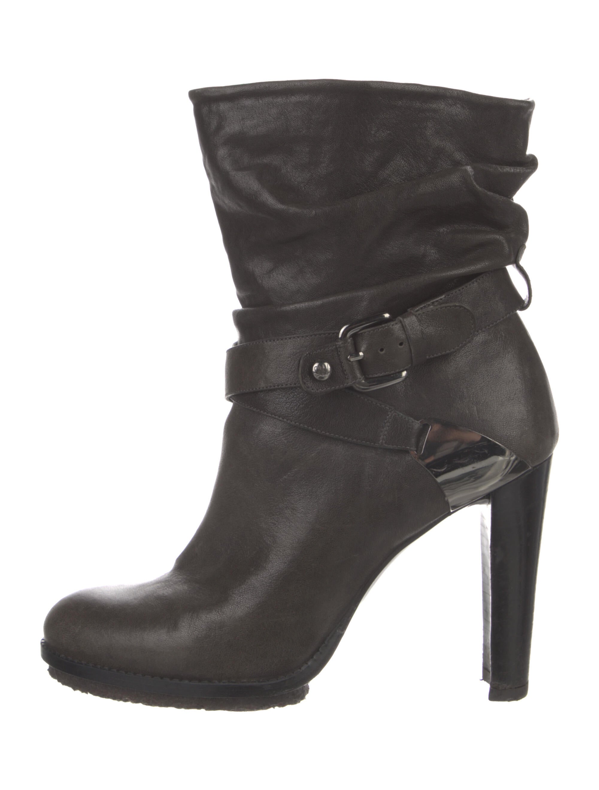 Stuart Weitzman Leather Slouch Boots - Green Boots, Shoes - WSU226560 ...
