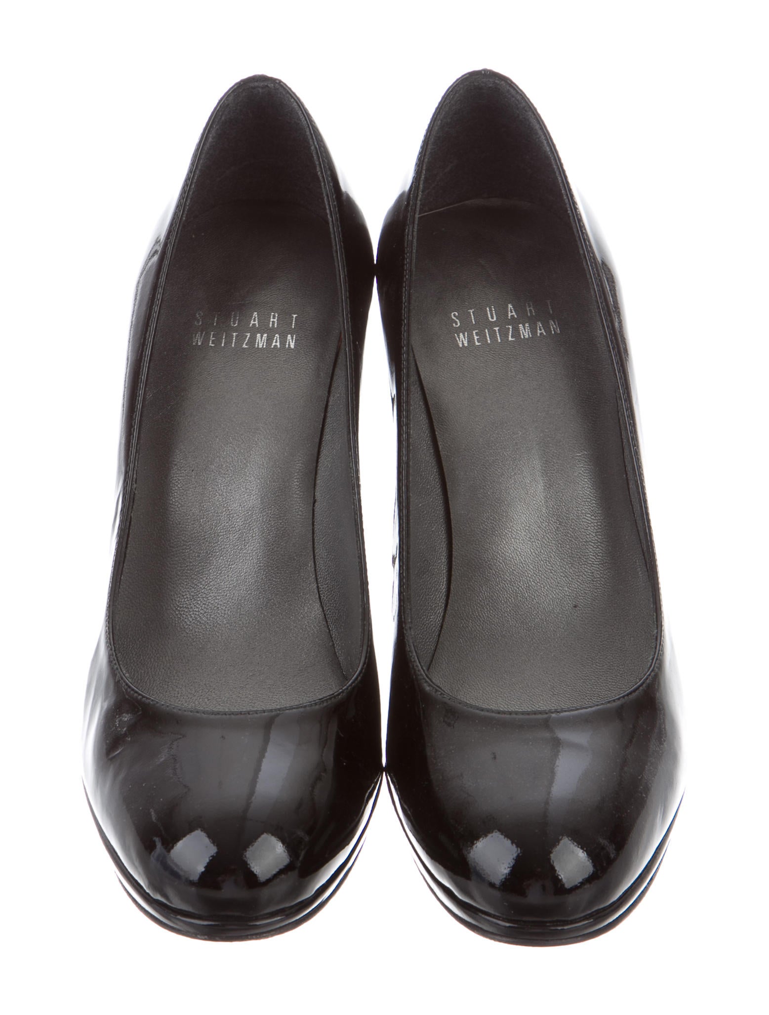 Stuart Weitzman Patent Round-Toe Pumps - Shoes - WSU26489 | The RealReal