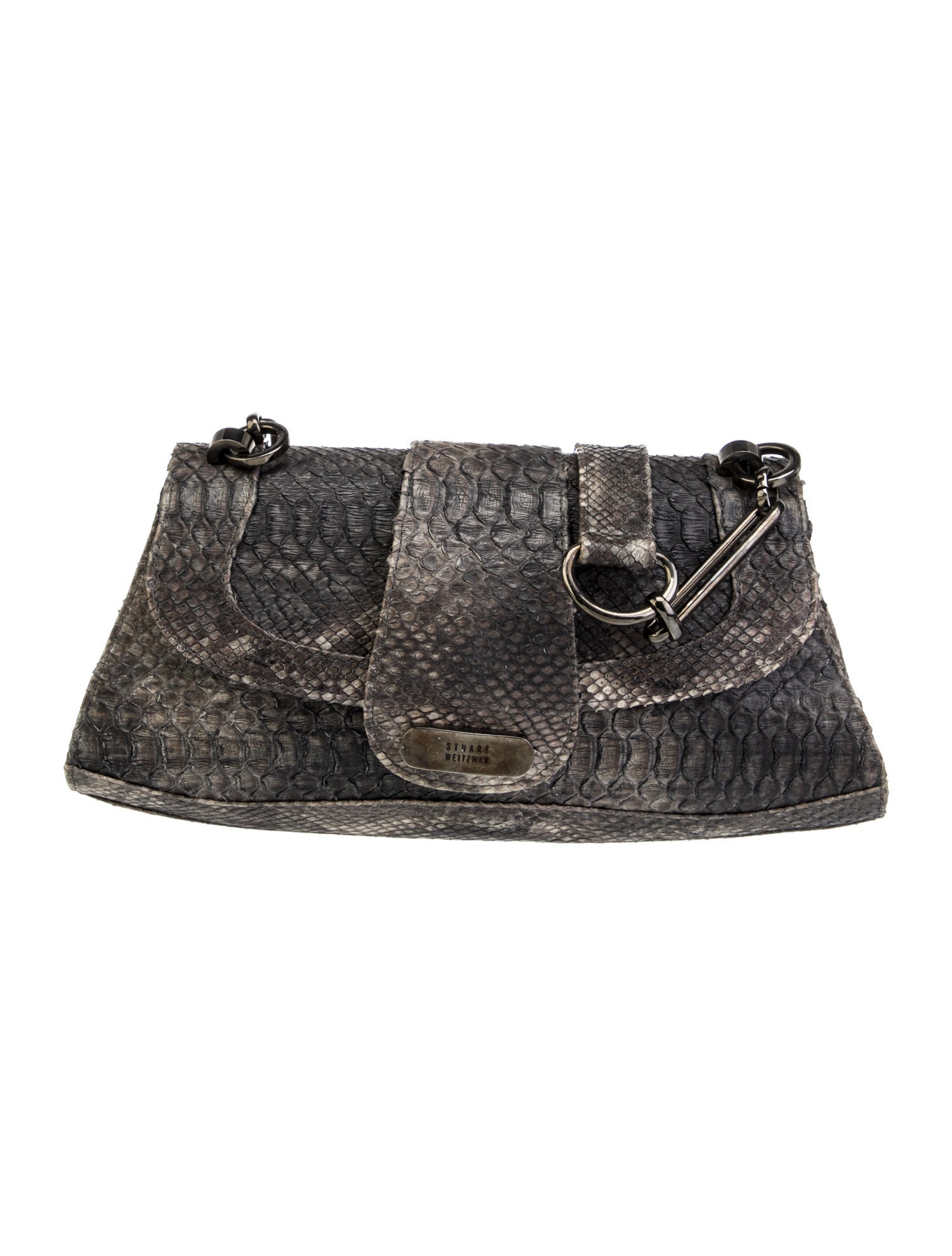 Stuart Weitzman Snakeskin Shoulder Bag - Neutrals Shoulder Bags ...