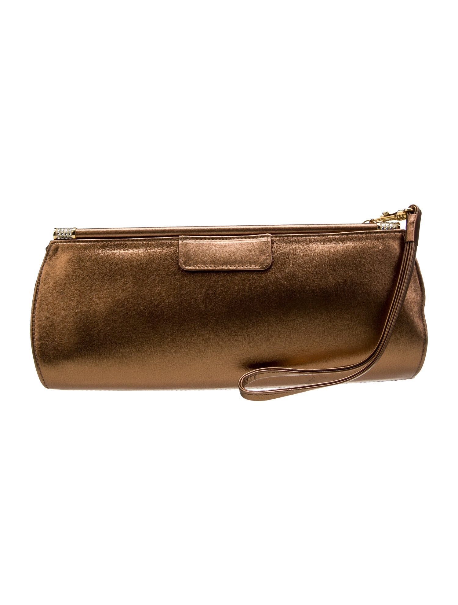 Stuart Weitzman Leather Embellished Clutch - Brown Clutches, Handbags ...