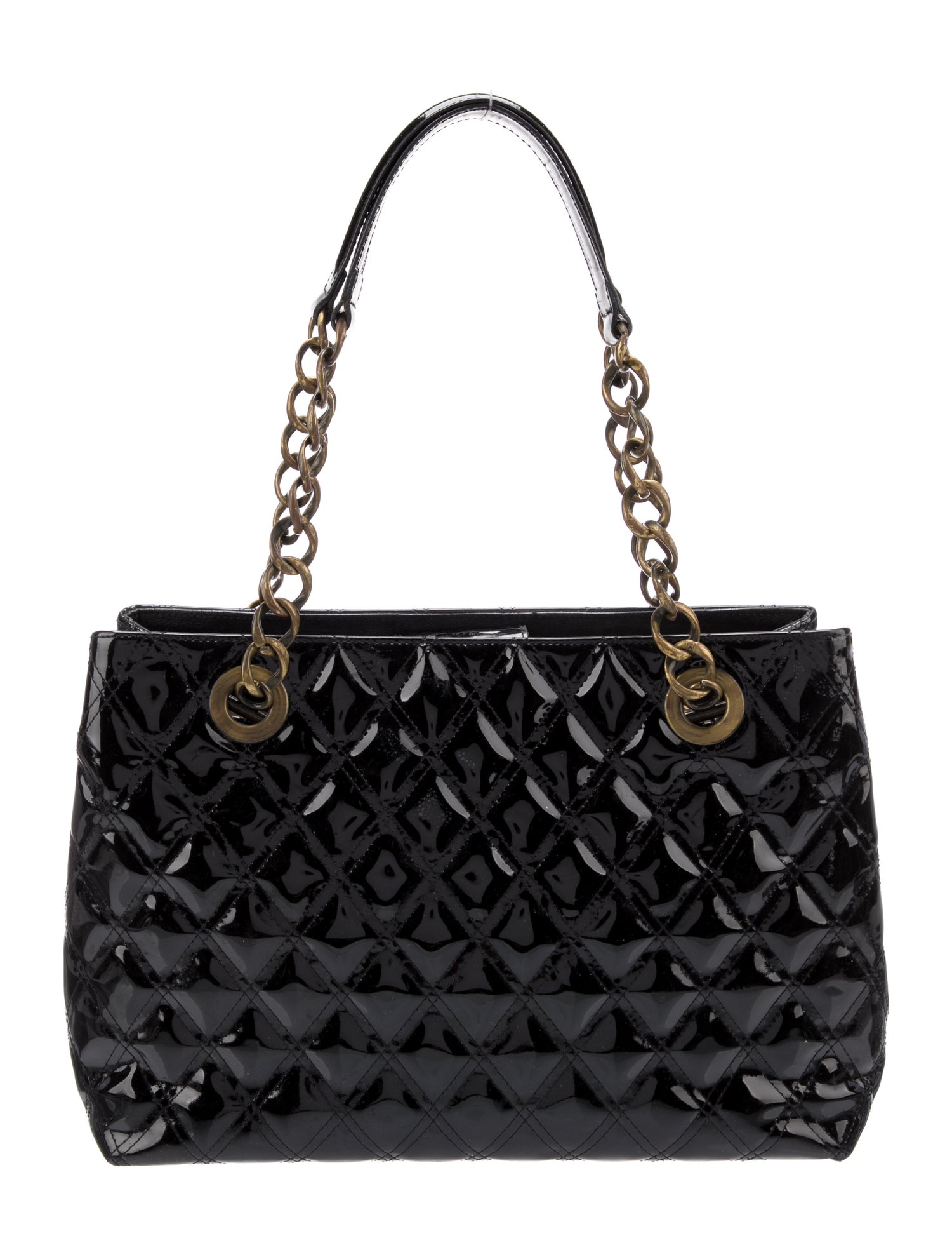 Stuart Weitzman Patent Leather Tote Bag - Black Totes, Handbags ...